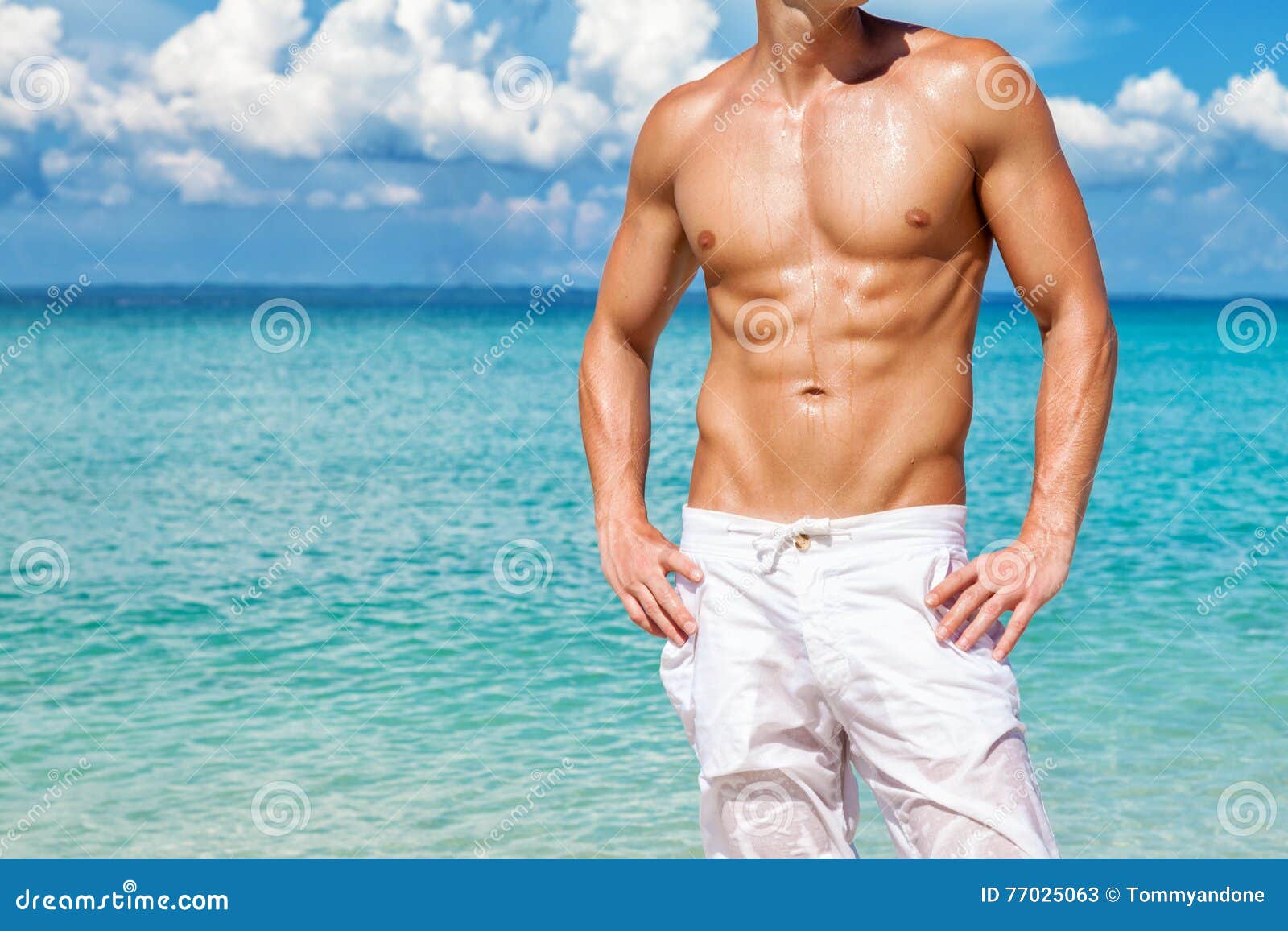 Beach, Sea, Body, Young, Handsome, Muscular, Water, Summer, Model, Boy ...