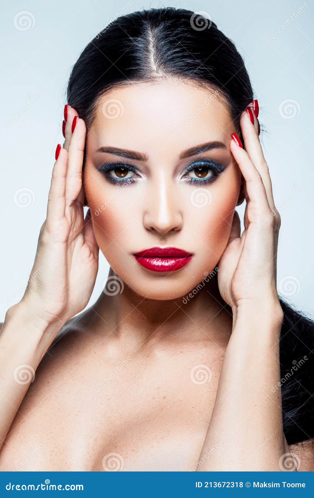 Perfect Beauty Concept Fashion Portrait Of A Beautiful Female Model