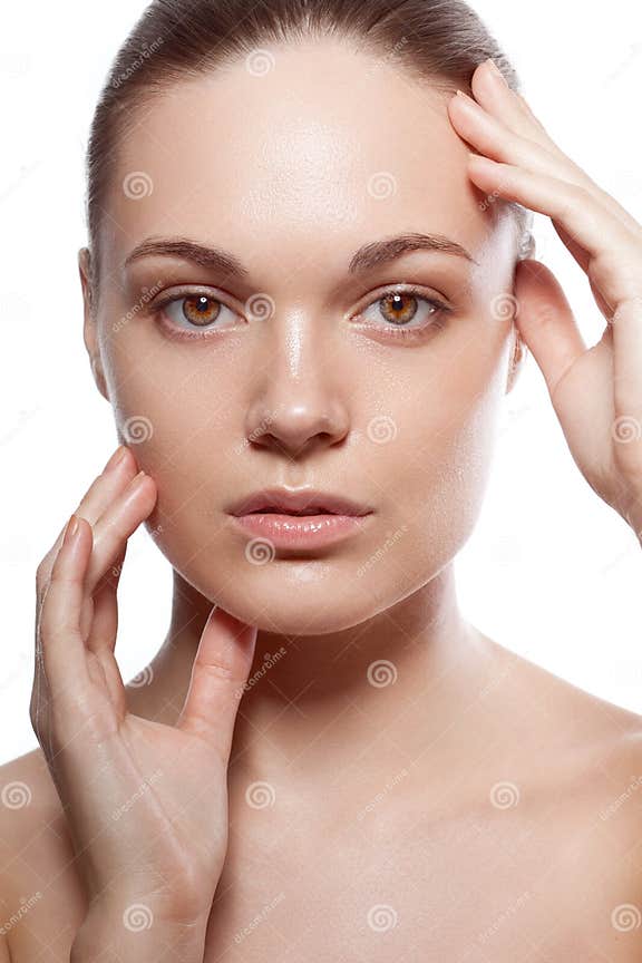 Perfect Beauty Woman Closeup Portrait Stock Image Image Of Eyes