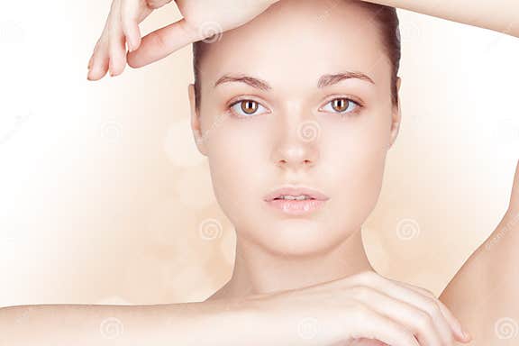 Perfect Beauty Woman Closeup Portrait Stock Image Image Of Flawless