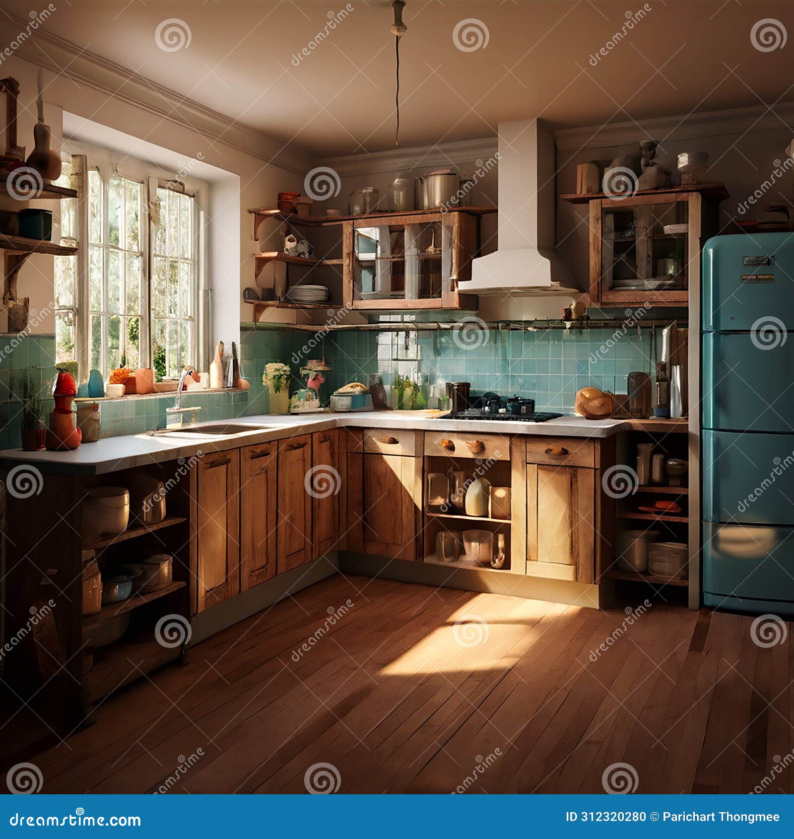 The Perfect Blend: Mixing Different Materials in Kitchen Design Stock ...