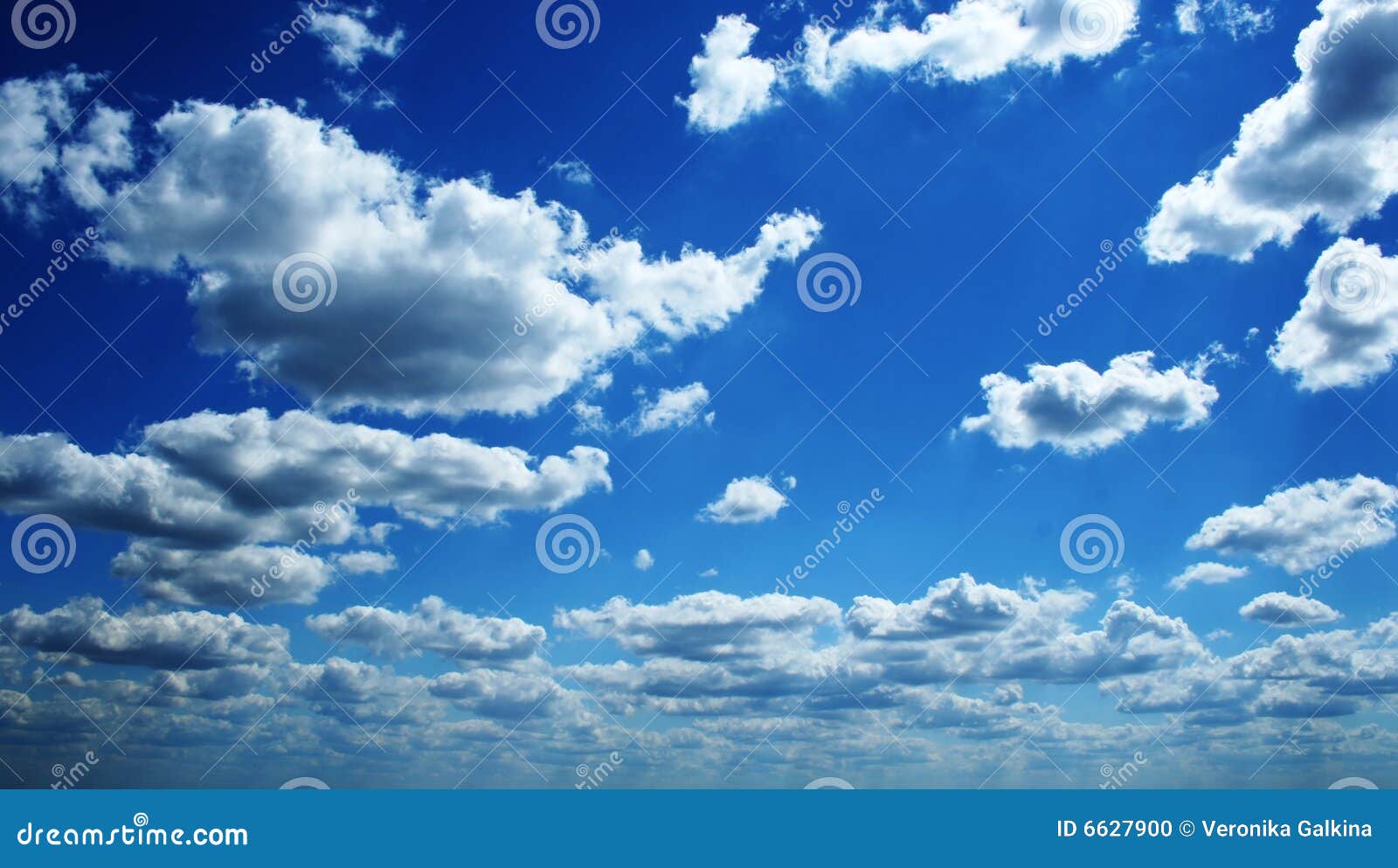 Perfect blue cloudy sky stock photo. Image of clear, pure - 6627900