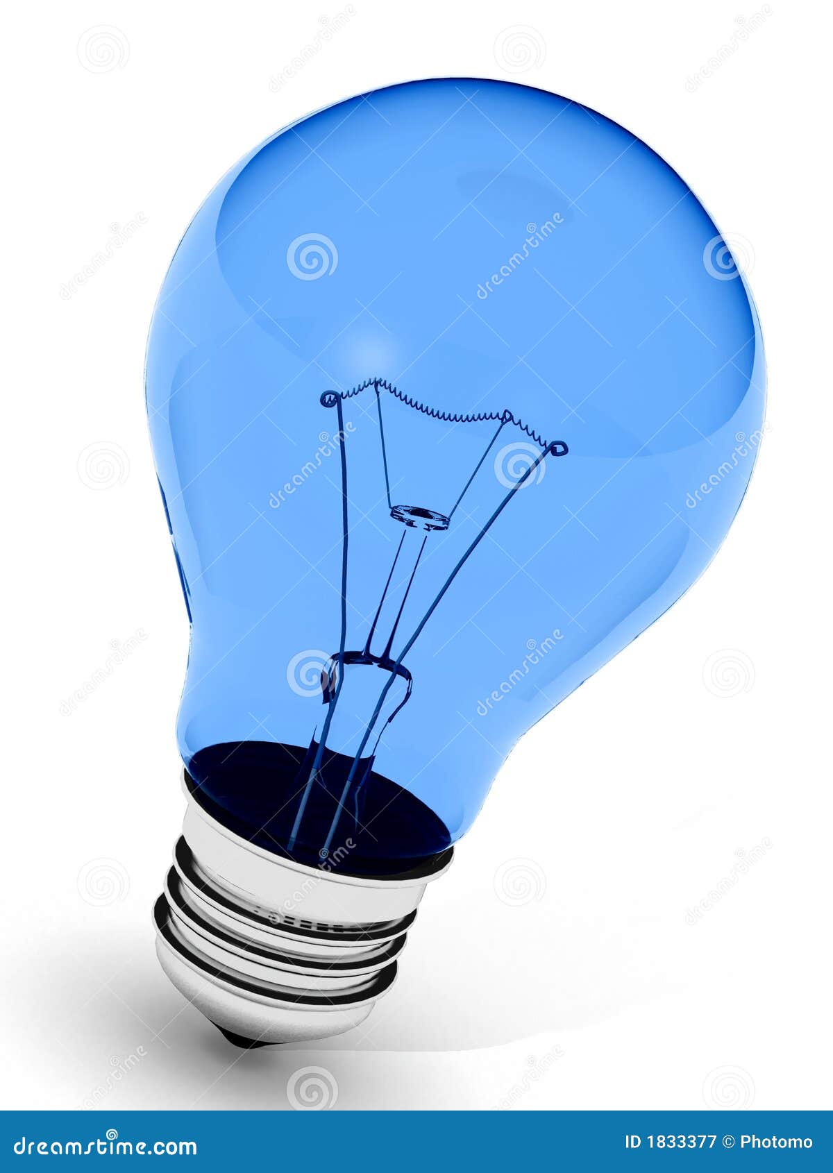 Perfect Blue Light Bulb stock illustration. Illustration of electricity ...