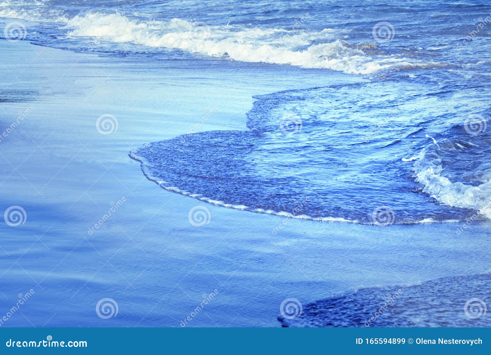 Perfect Blue Sea Wave, Beach Concept Stock Image - Image of concept ...