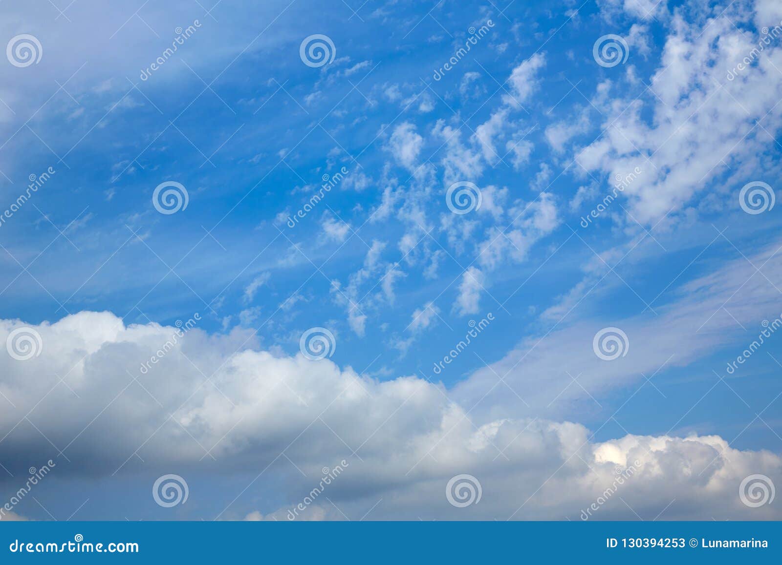 Perfect Blue Sky with Clouds Stock Image - Image of high, sunny: 130394253
