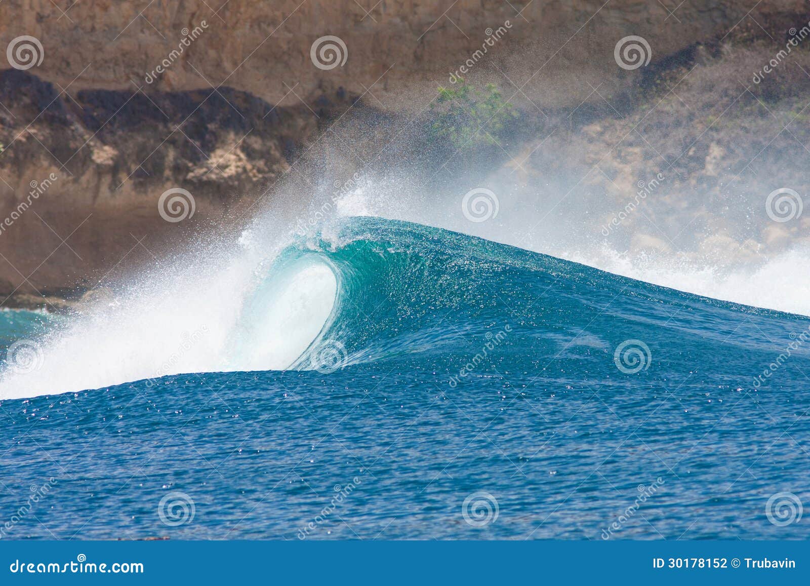 Perfect wave stock photo. Image of holiday, crystalline - 30178152