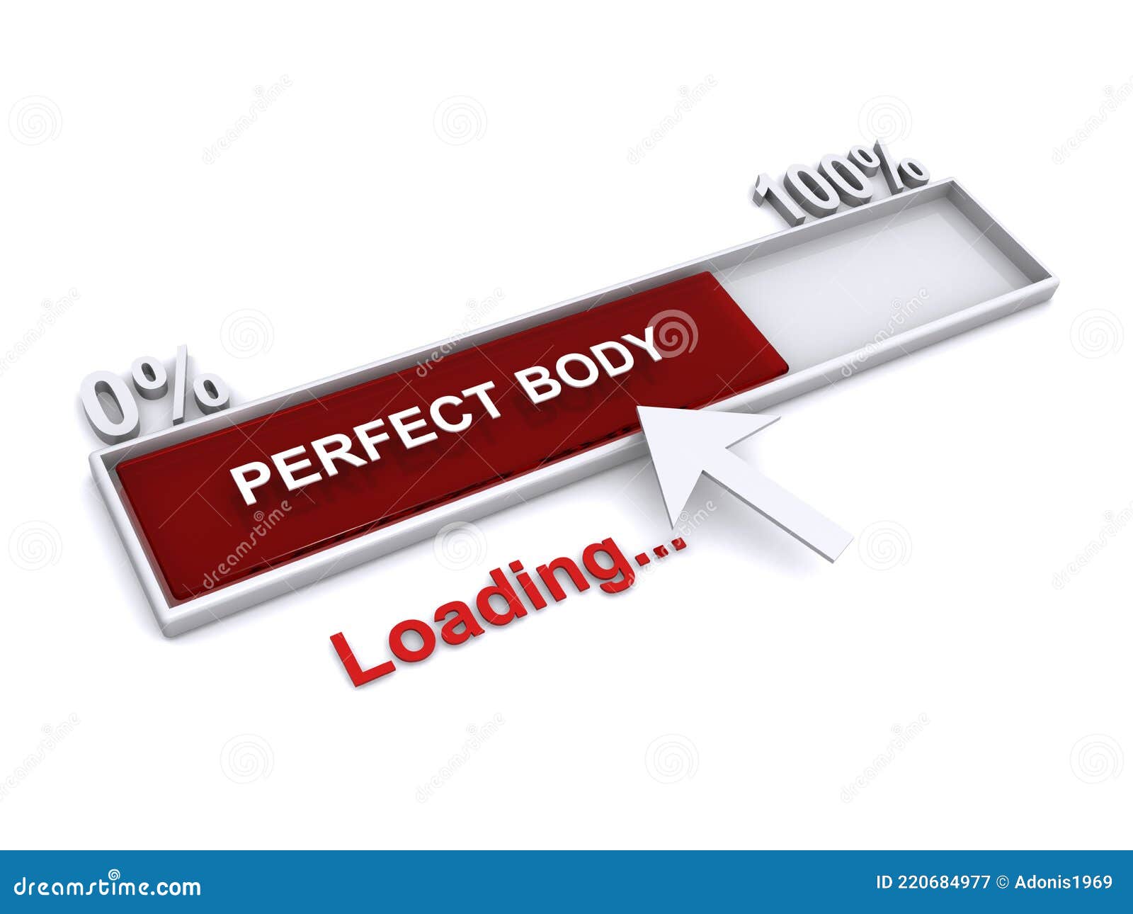 Perfect Body Loading on White Stock Illustration - Illustration of ...