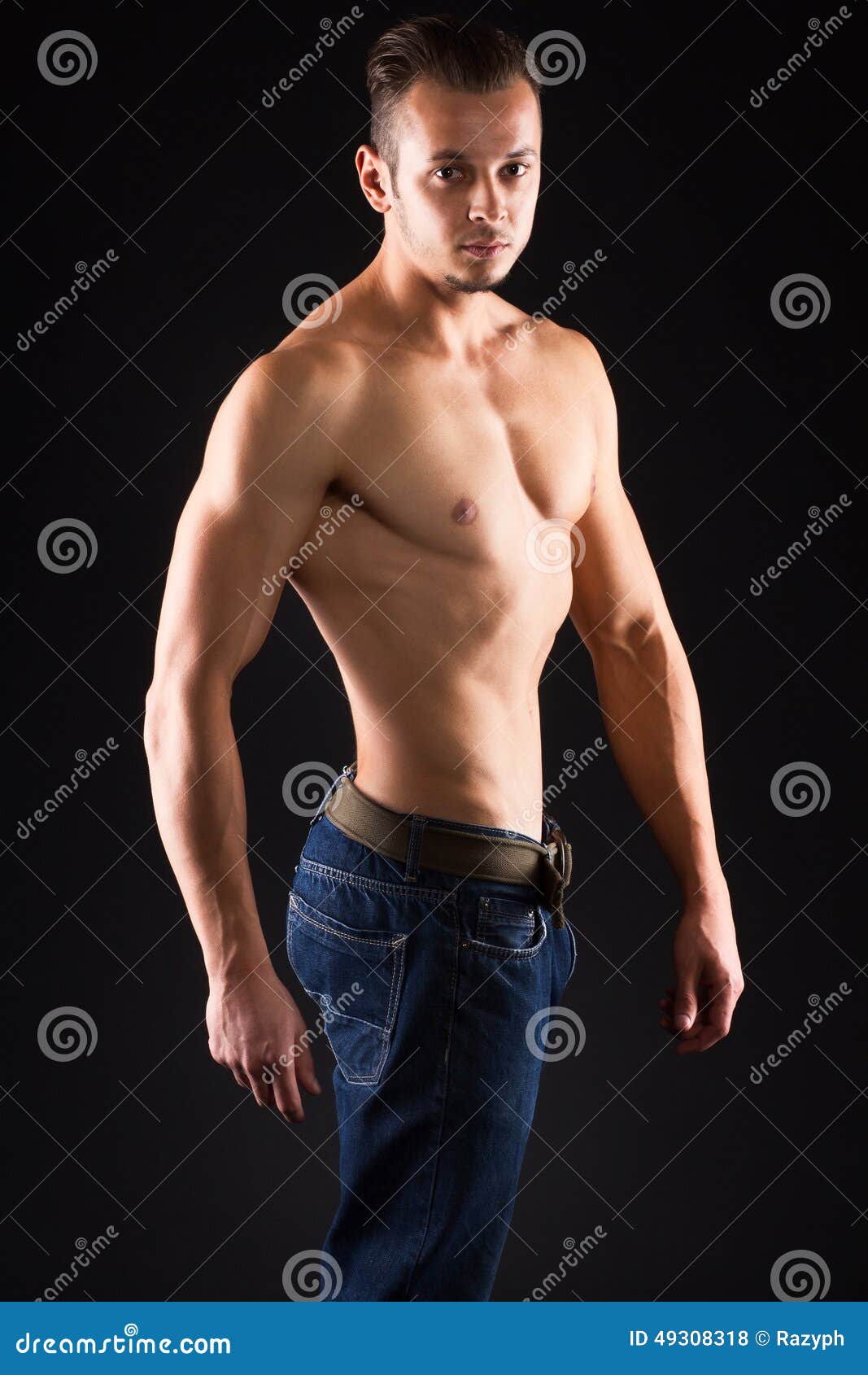 Perfect body stock photo. Image of studio, strength, standing - 49308318