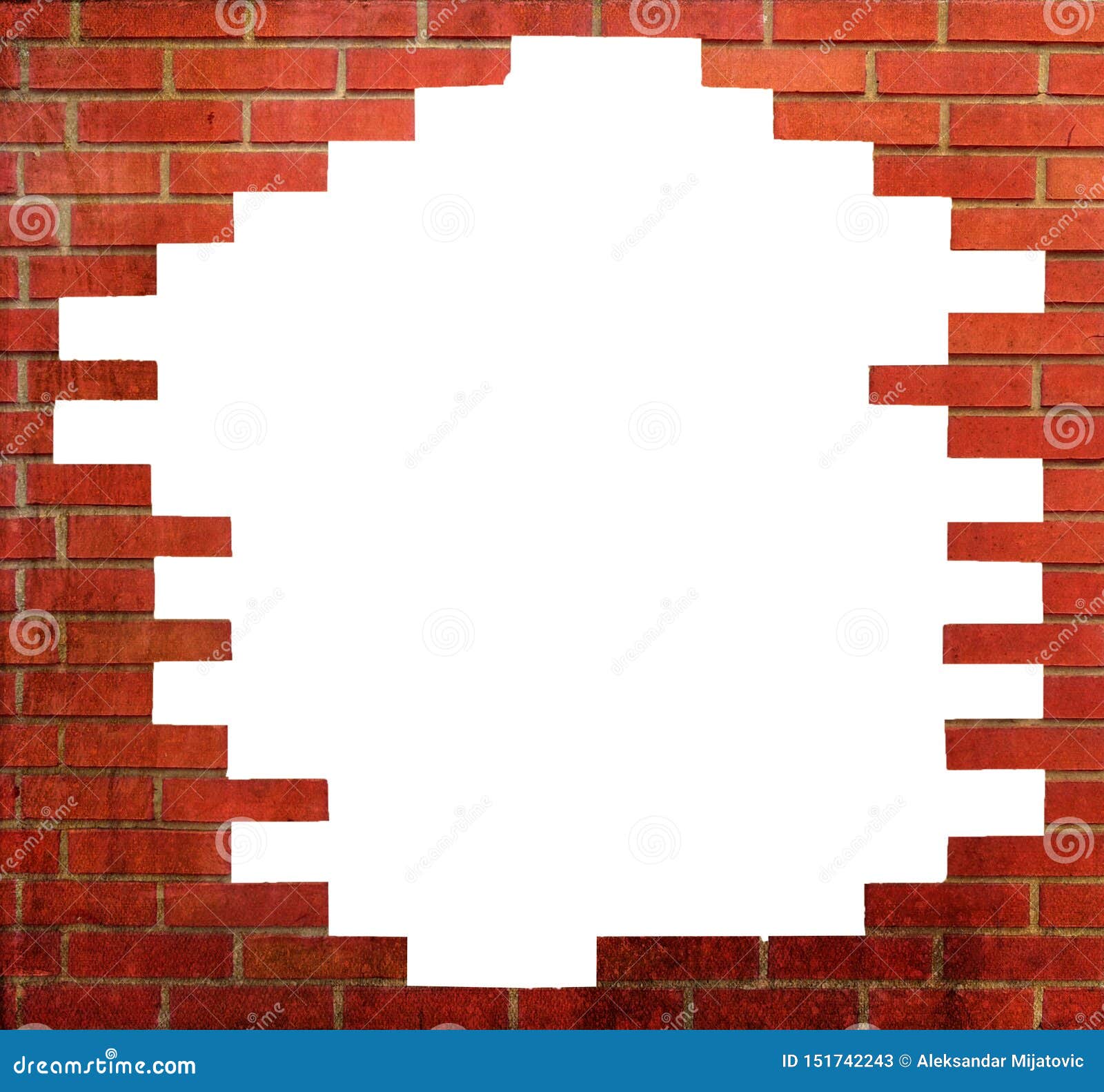 Perfect brick wall frame stock image. Image of exterior - 151742243