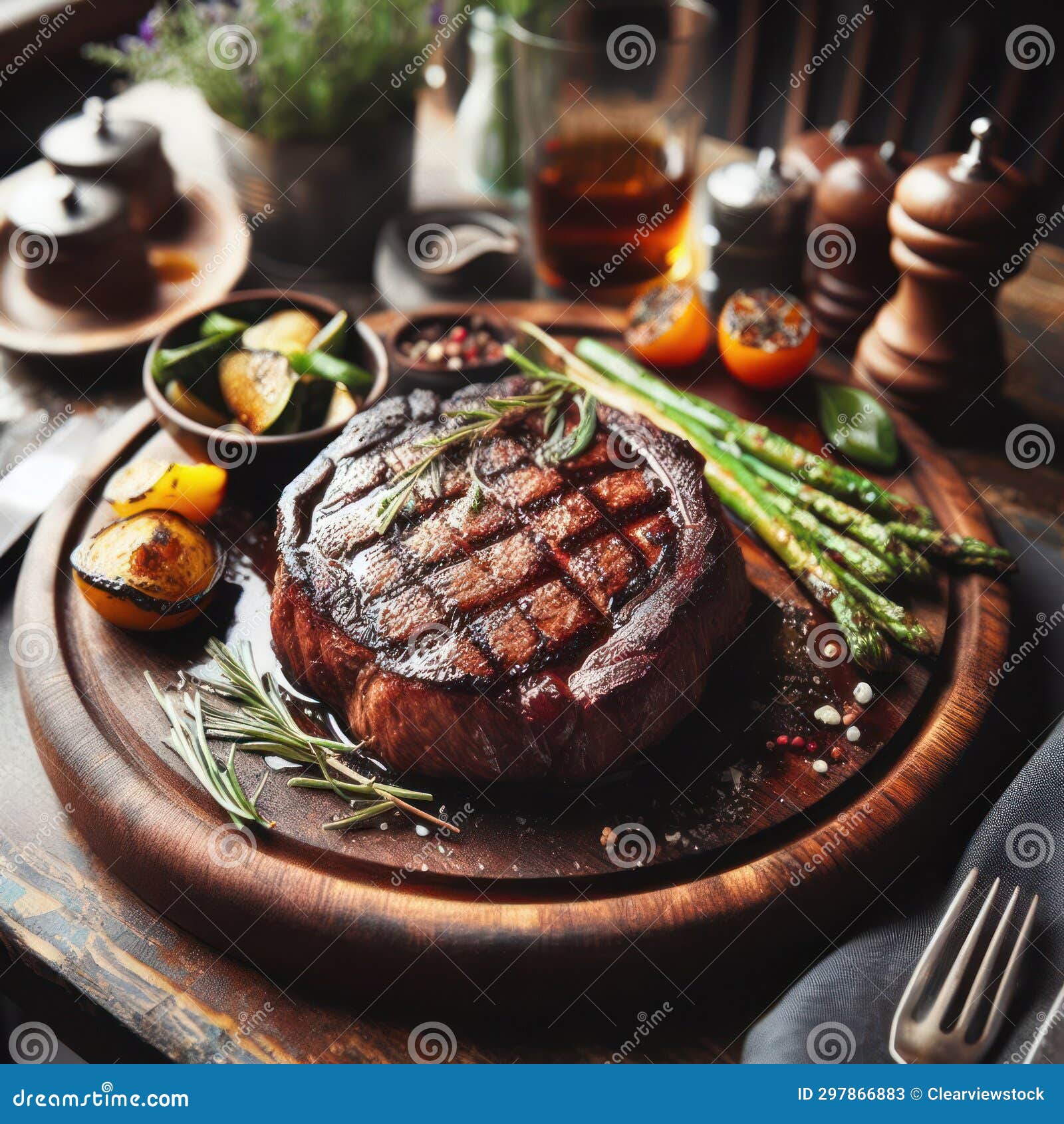 Perfect Char Grilled Angus Steak Stock Illustration - Illustration of ...