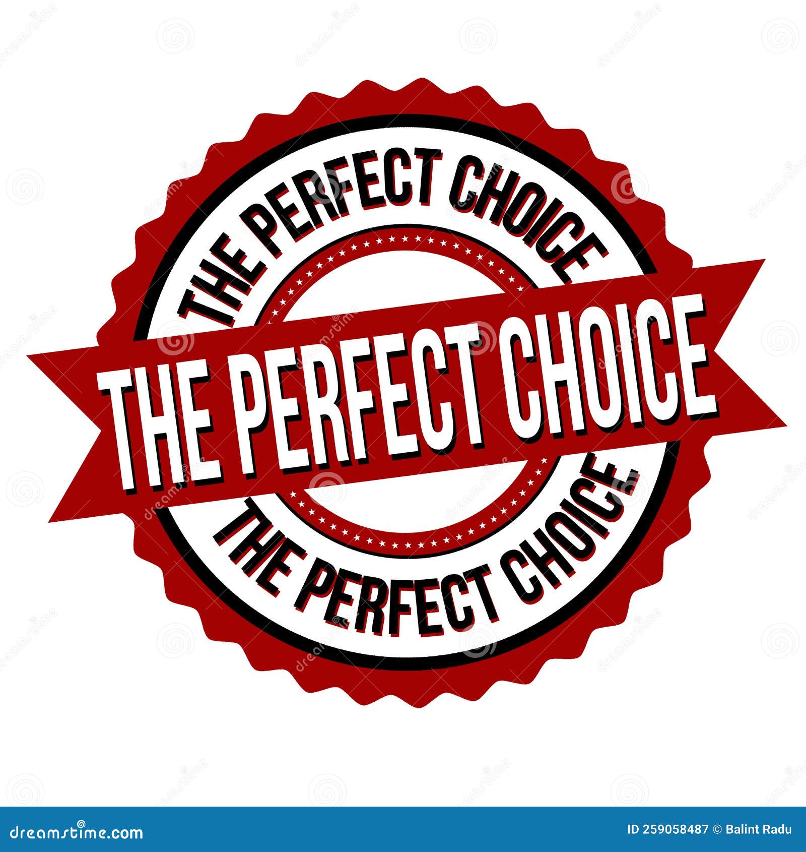 The Perfect Choice Label or Sticker Stock Vector - Illustration of ...