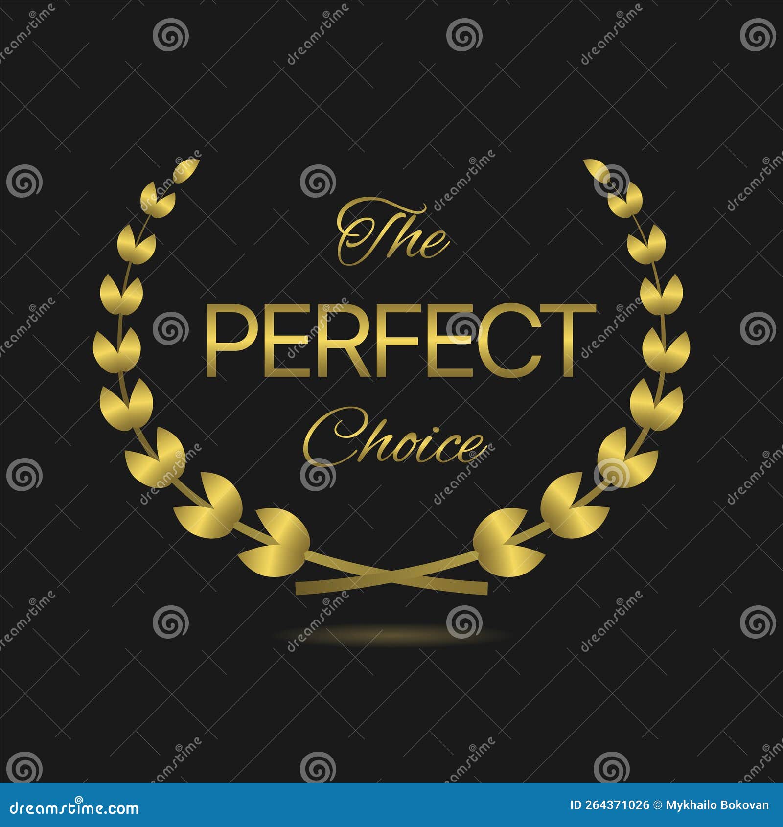 Perfect Choice Vector Laurel Wreath Vector Label Stock Vector ...