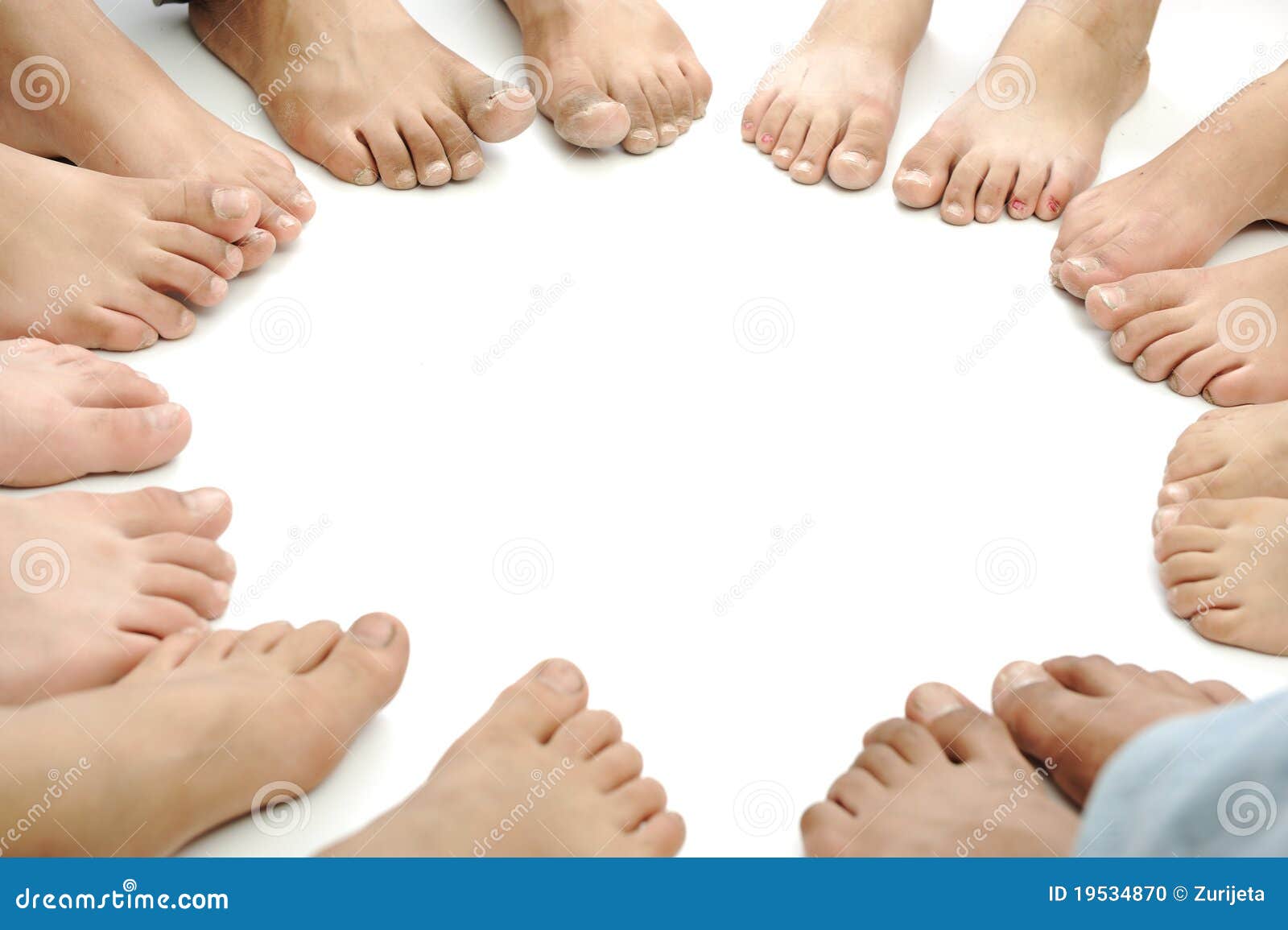 Perfect Circle of Legs Isolated Stock Photo - Image of circle, diverse ...