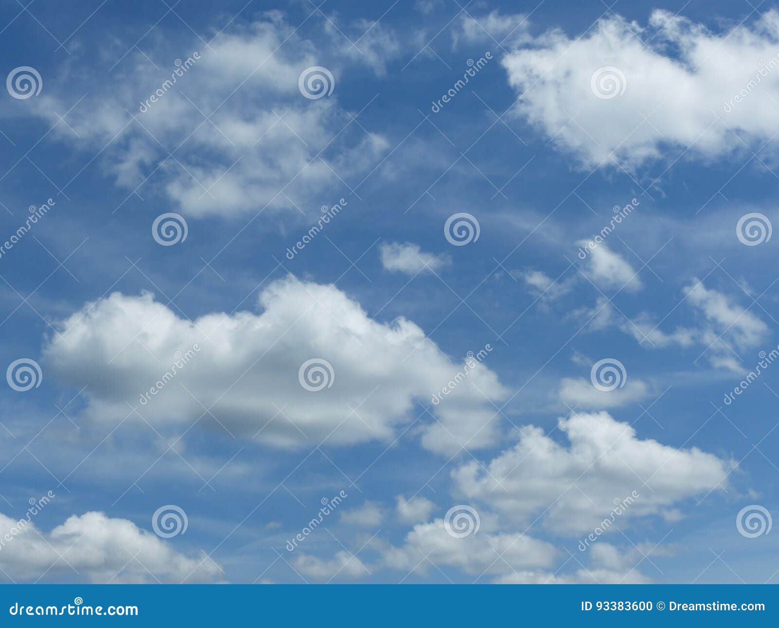 Perfect Clouds in a Sunny Sky Stock Photo - Image of scenic, beauty ...