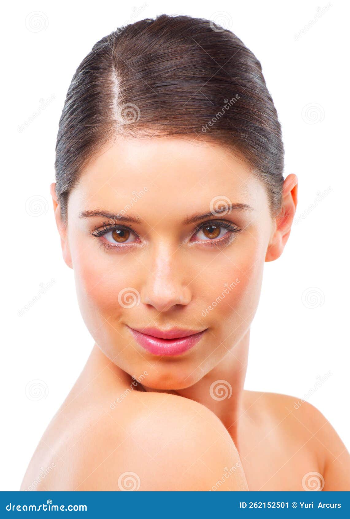 The Perfect Complexion. an Attractive Young Woman Isolated on White ...