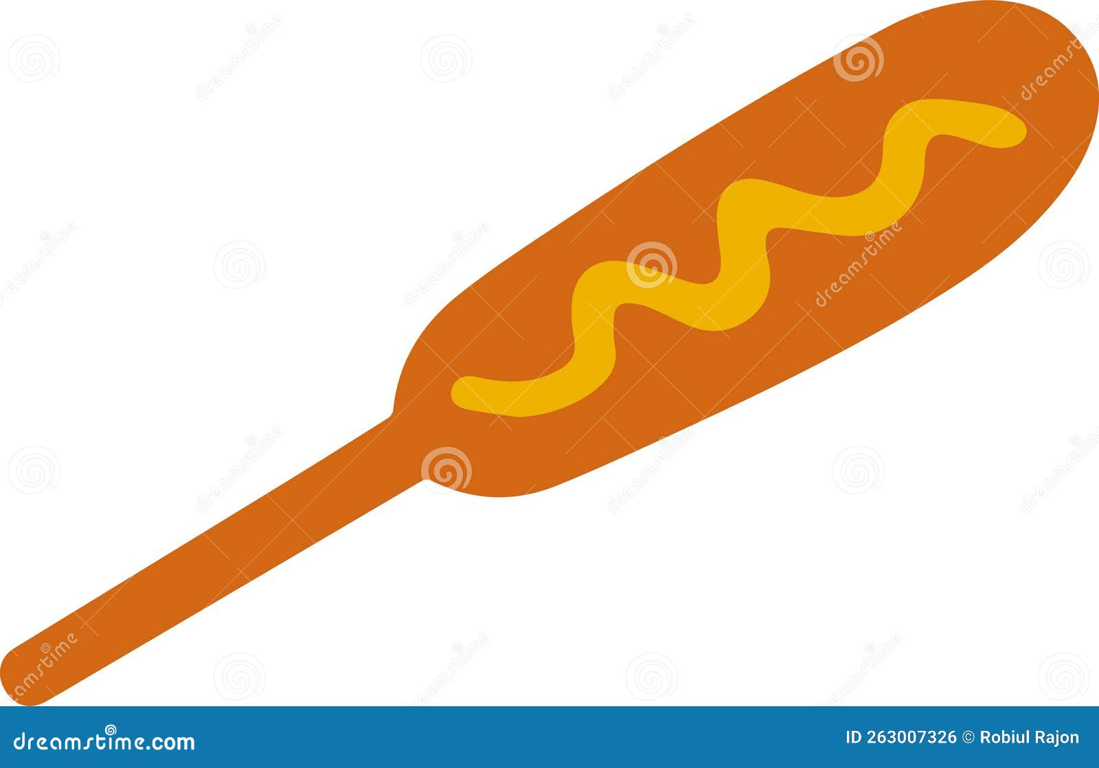 Corn dog Vector stock vector. Illustration of wing, brand - 263007326