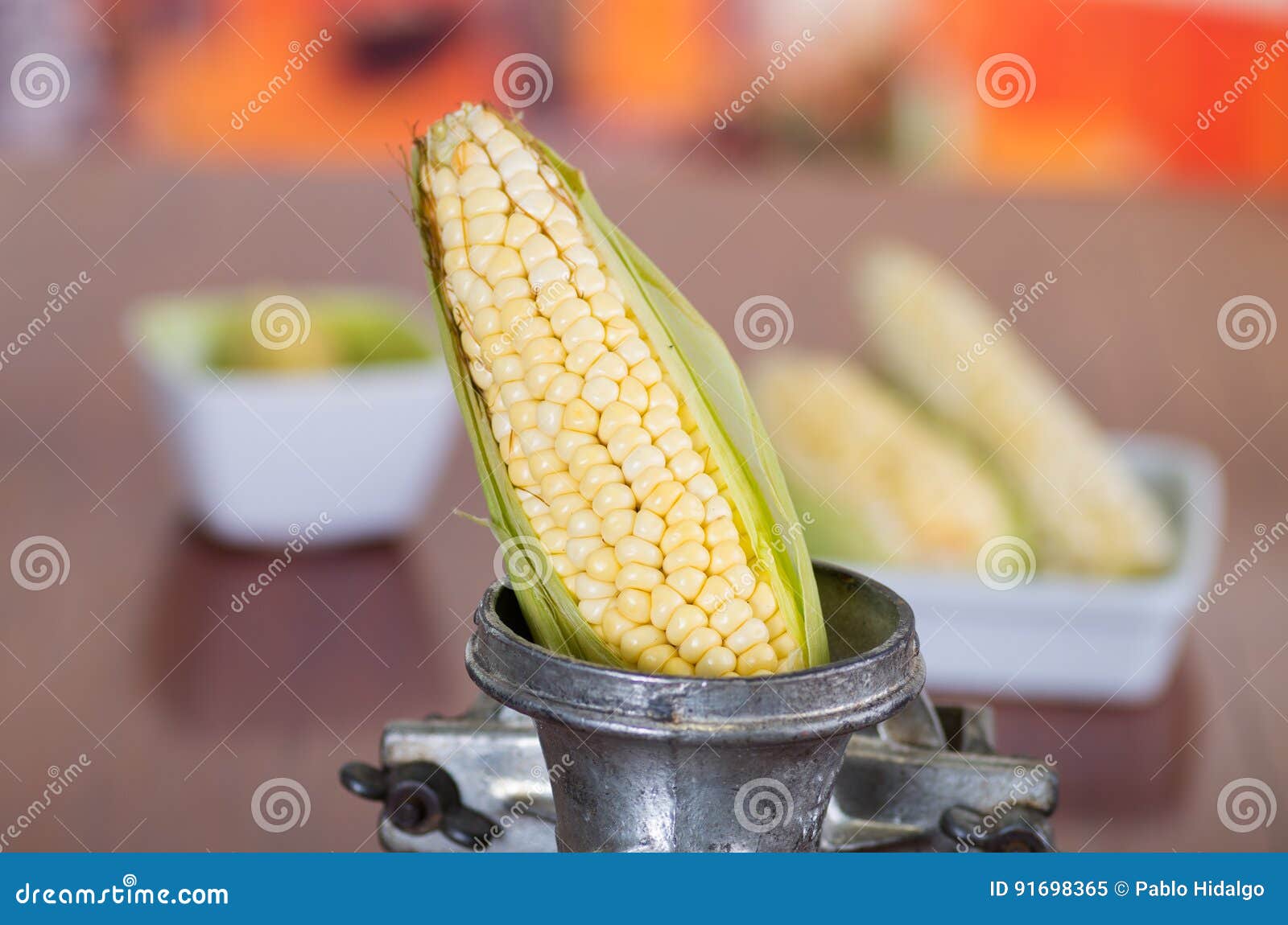 A Perfect Corn Inside of a Mill Pretending To Be Milled Stock Image ...