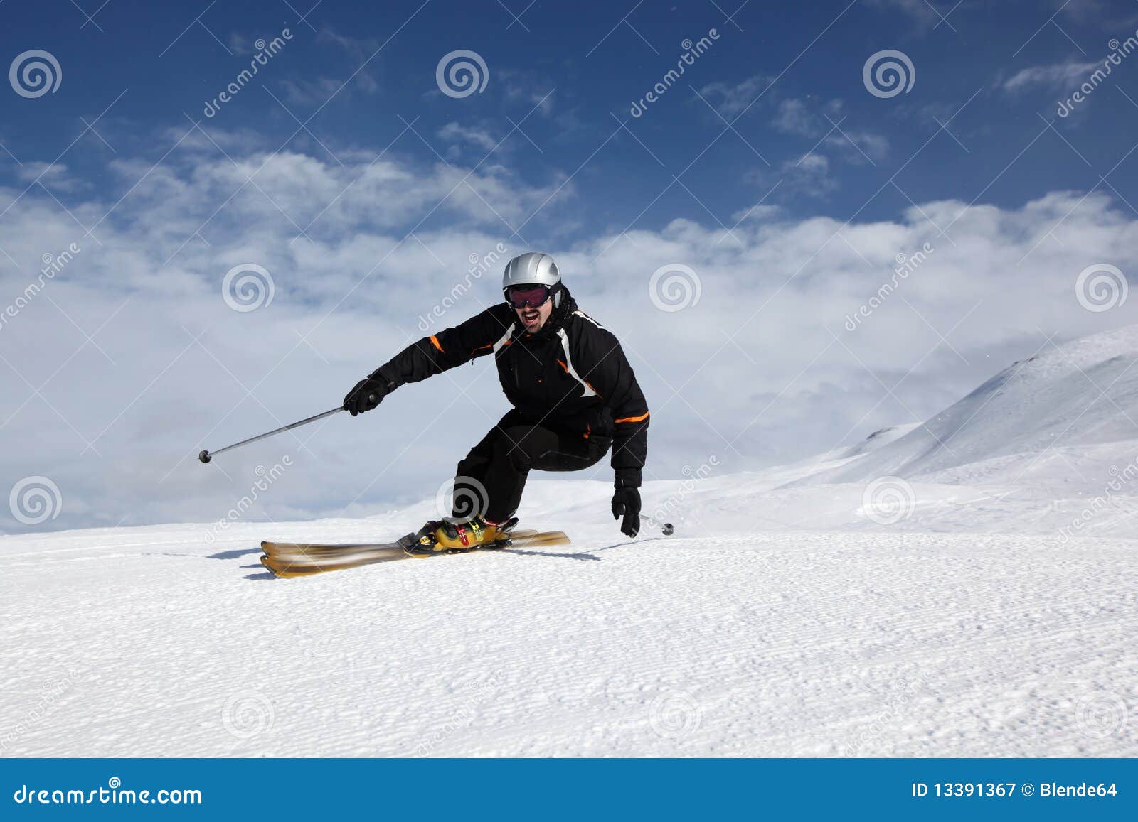 Perfect day for skiing stock image. Image of range, athlete - 13391367