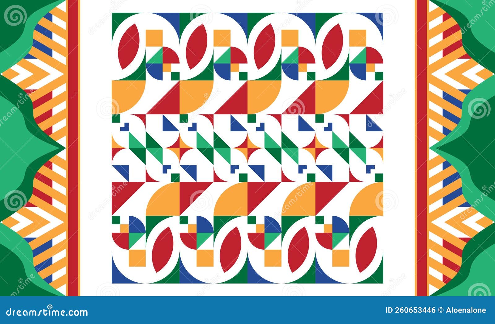 Geometric Abstract Background. by Using 5 Basic Colors. and a Little ...