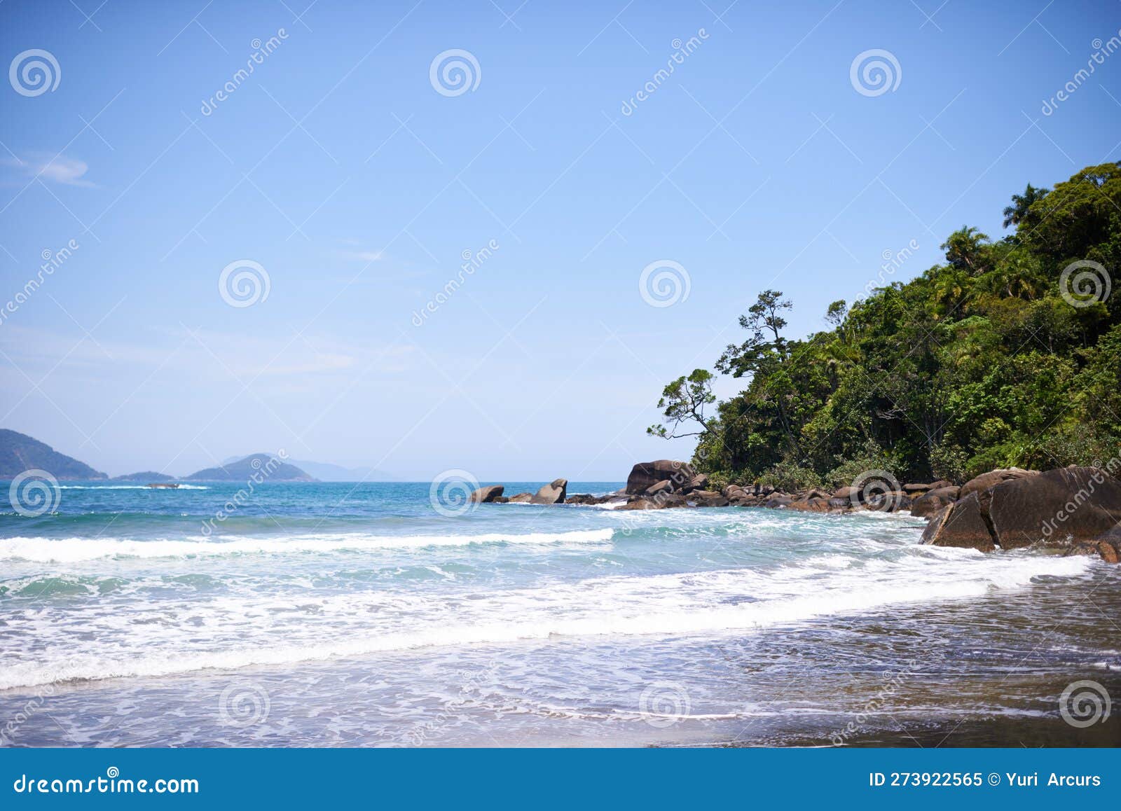 The Perfect Destination. a Beautiful Coastline Along the Ocean. Stock ...
