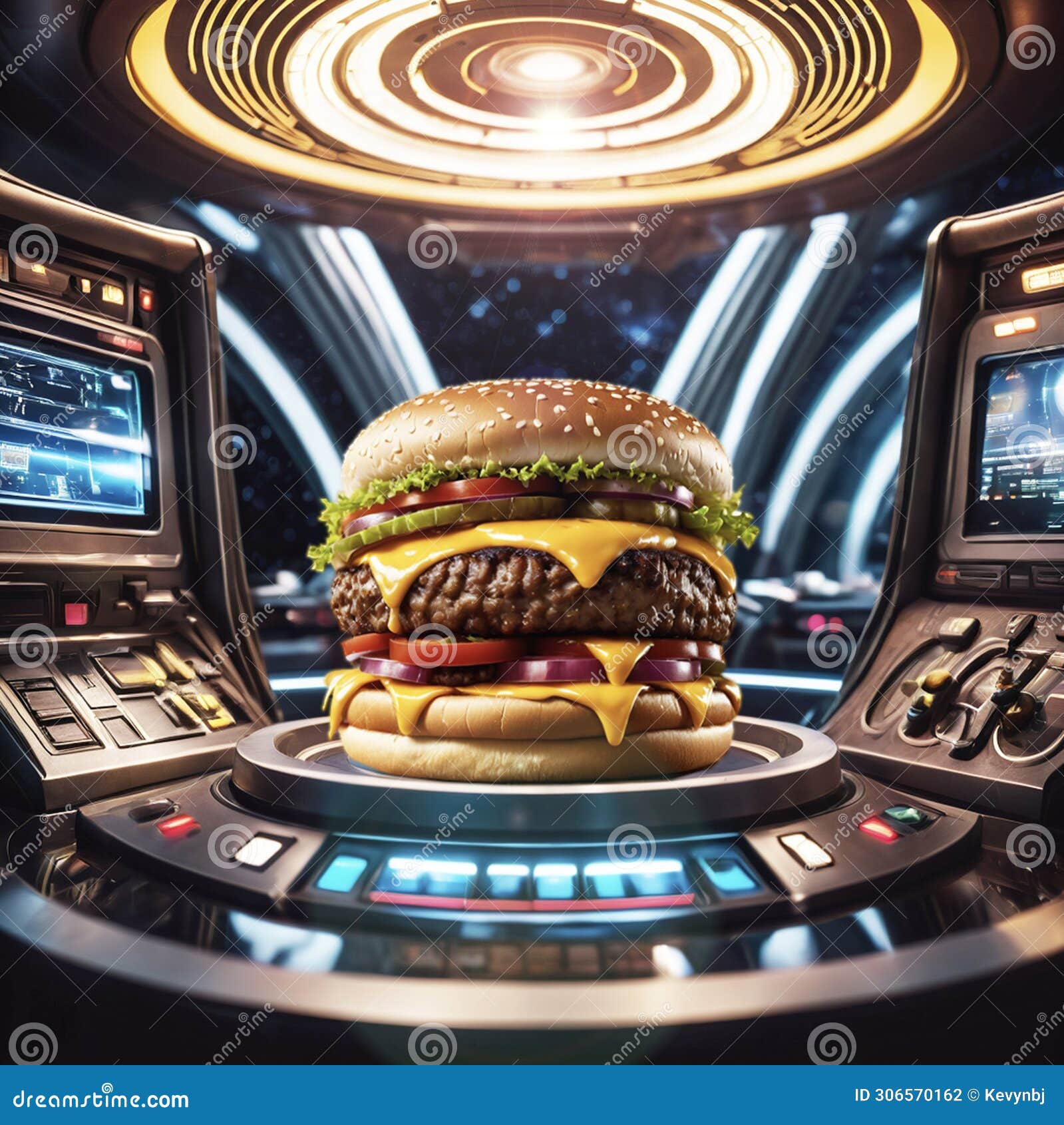 Perfect Double Cheeseburger Machine Stock Illustration - Illustration ...