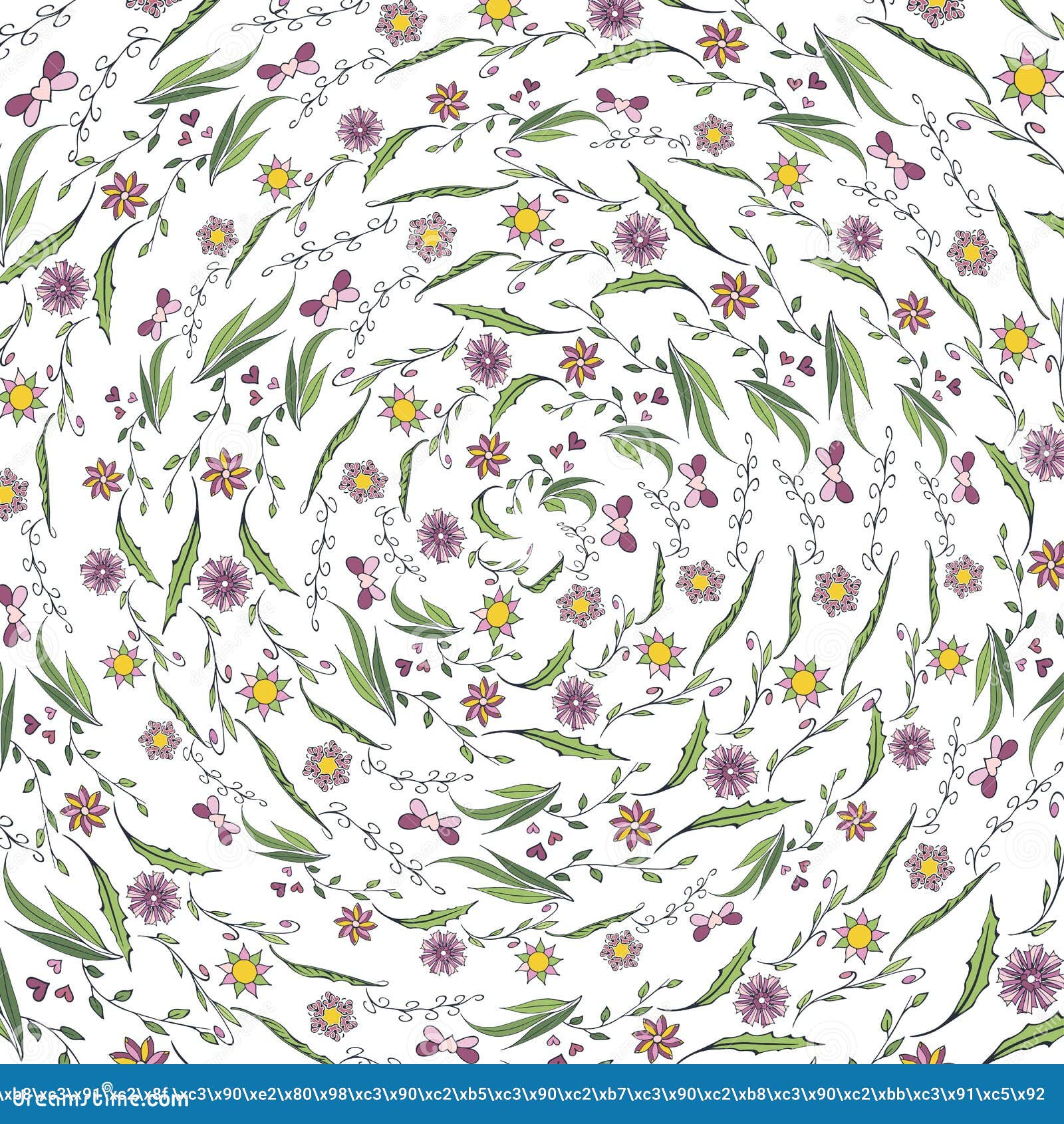 Perfect Endless Floral Pattern Background, Texture Pattern Doodling ...