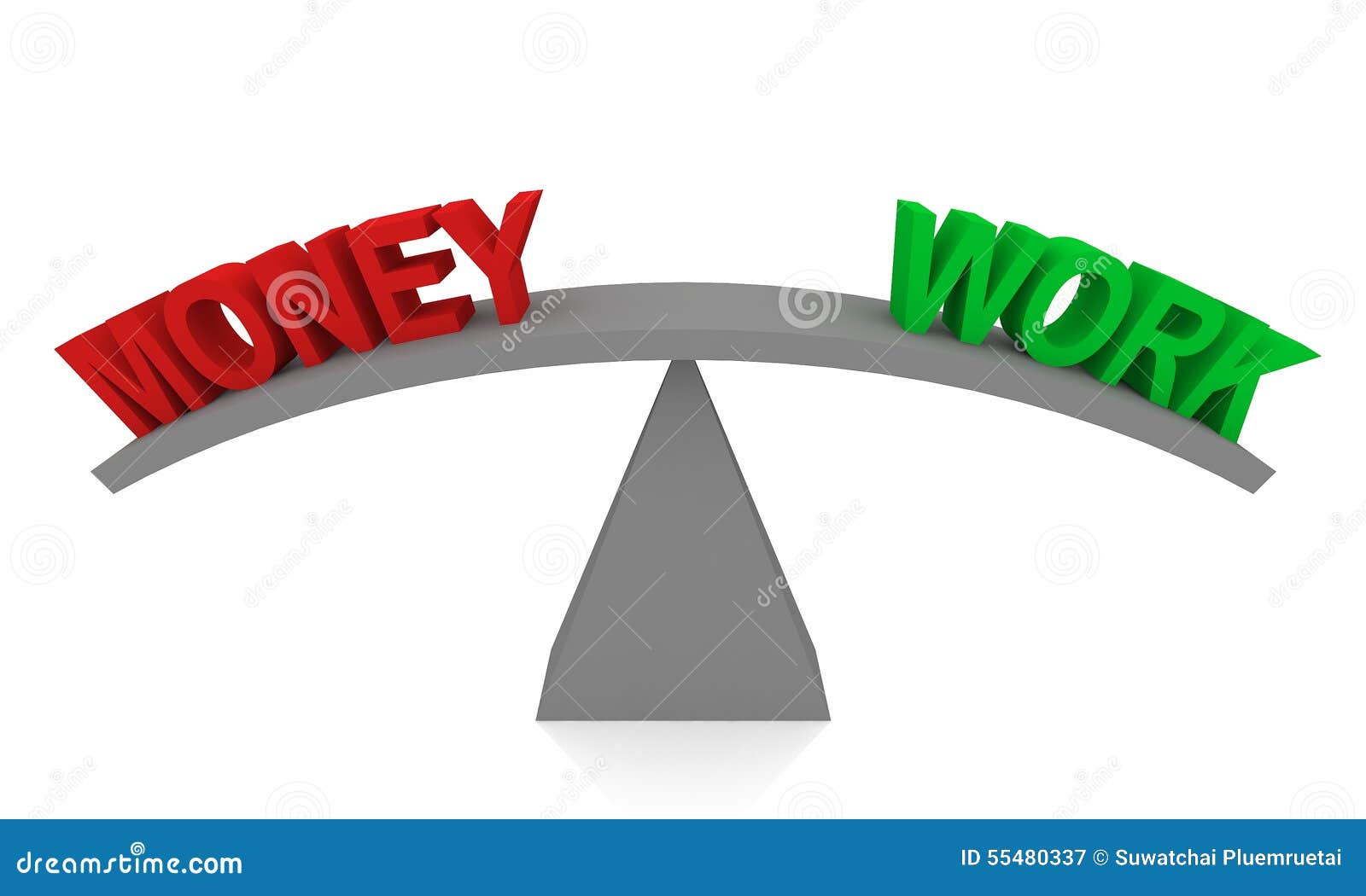 Perfect Evenwicht Tussen Geld En Het Werk Stock Illustratie ...