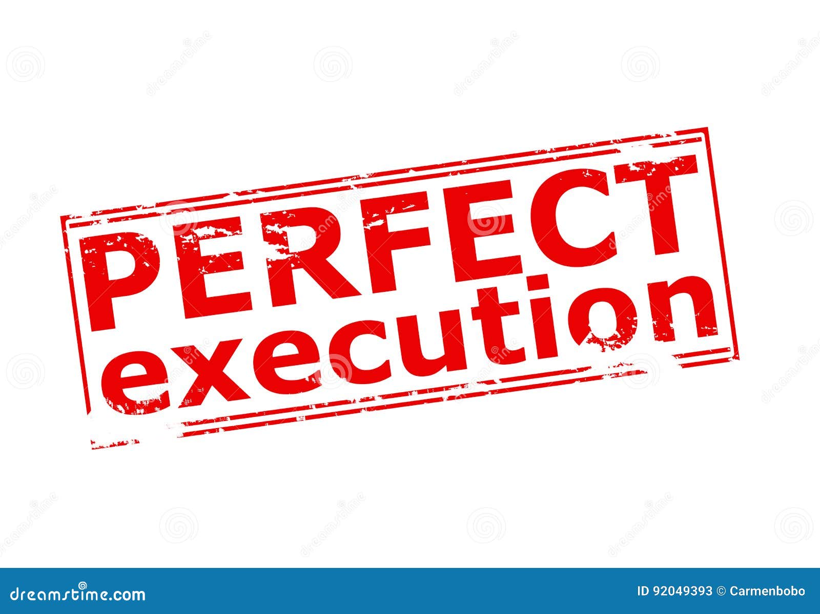 Perfect execution stock illustration. Illustration of stamp - 92049393