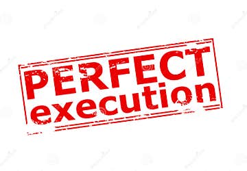 Perfect execution stock illustration. Illustration of stamp - 92049393