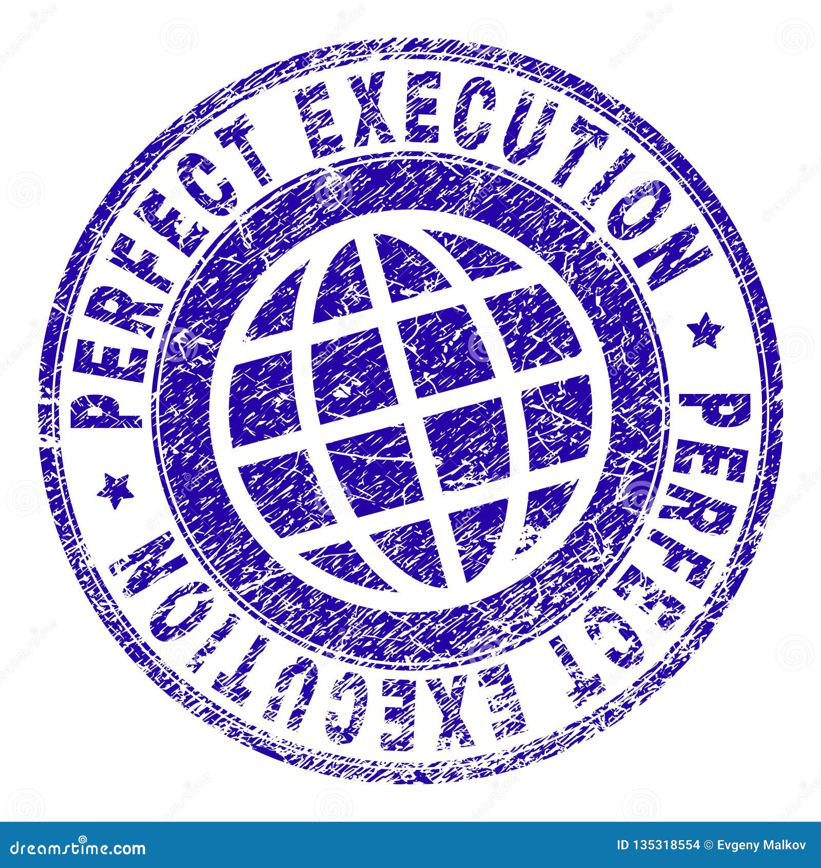 Grunge Textured PERFECT EXECUTION Stamp Seal Stock Vector ...