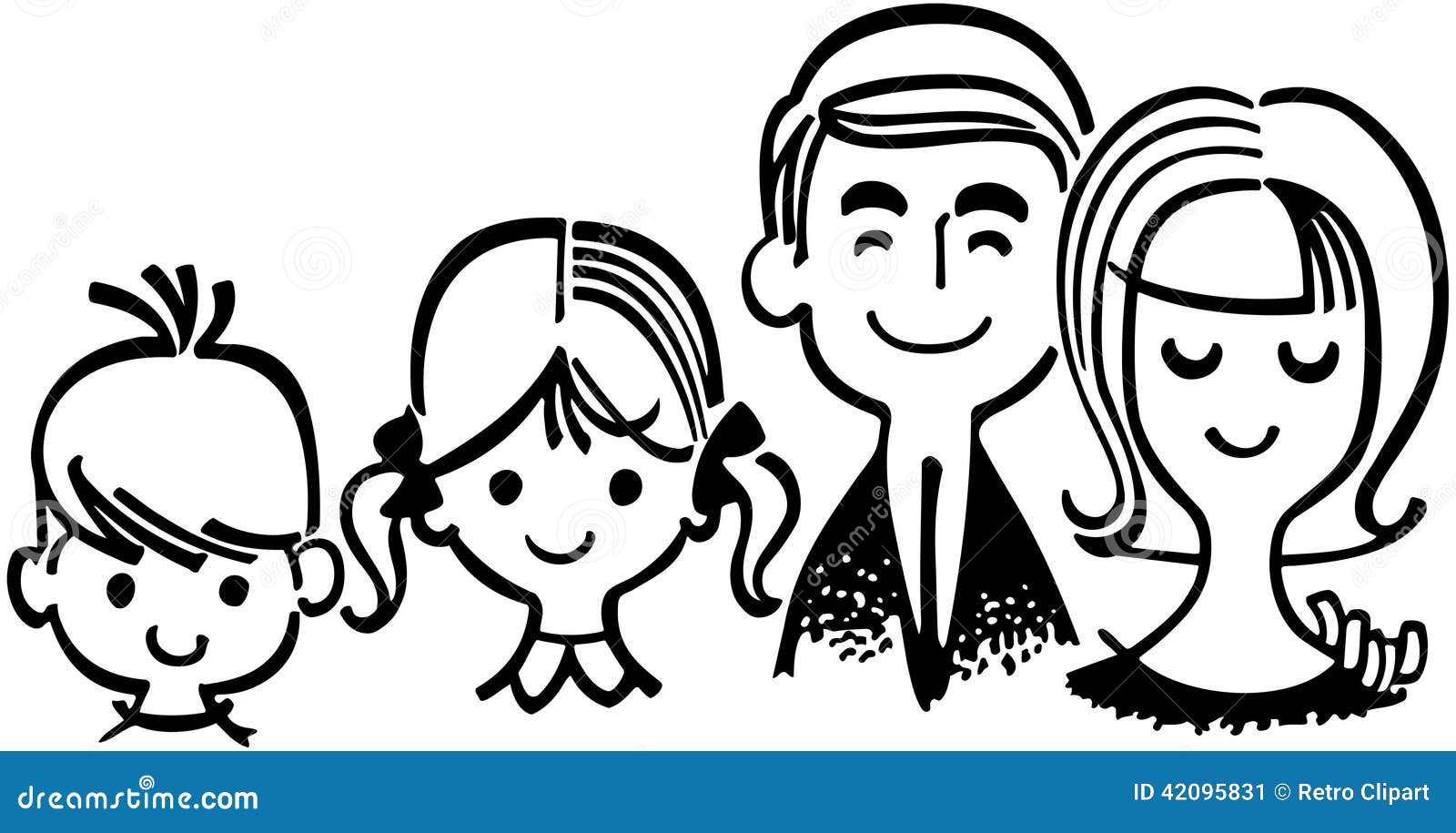Perfect Family stock vector. Illustration of clip, females - 42095831