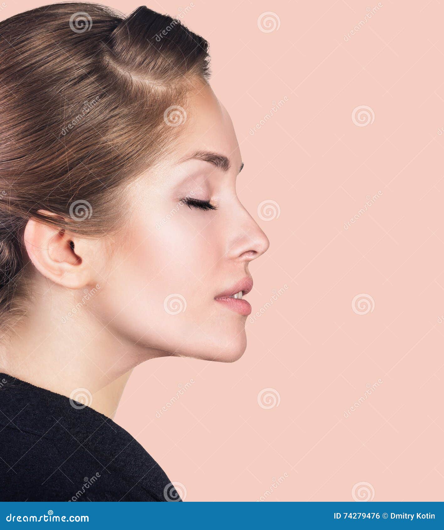 Perfect Female Face Made of Different Faces Stock Photo - Image of ...
