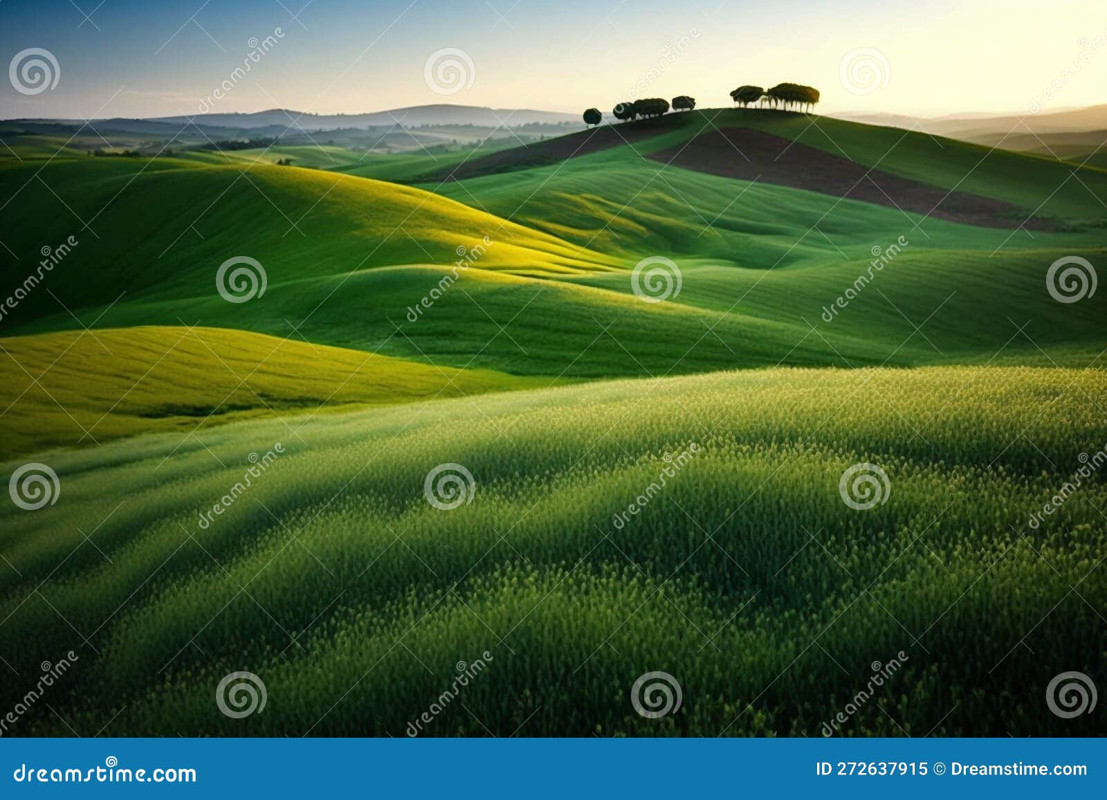 Perfect Field of Spring Grass Stock Illustration - Illustration of ...