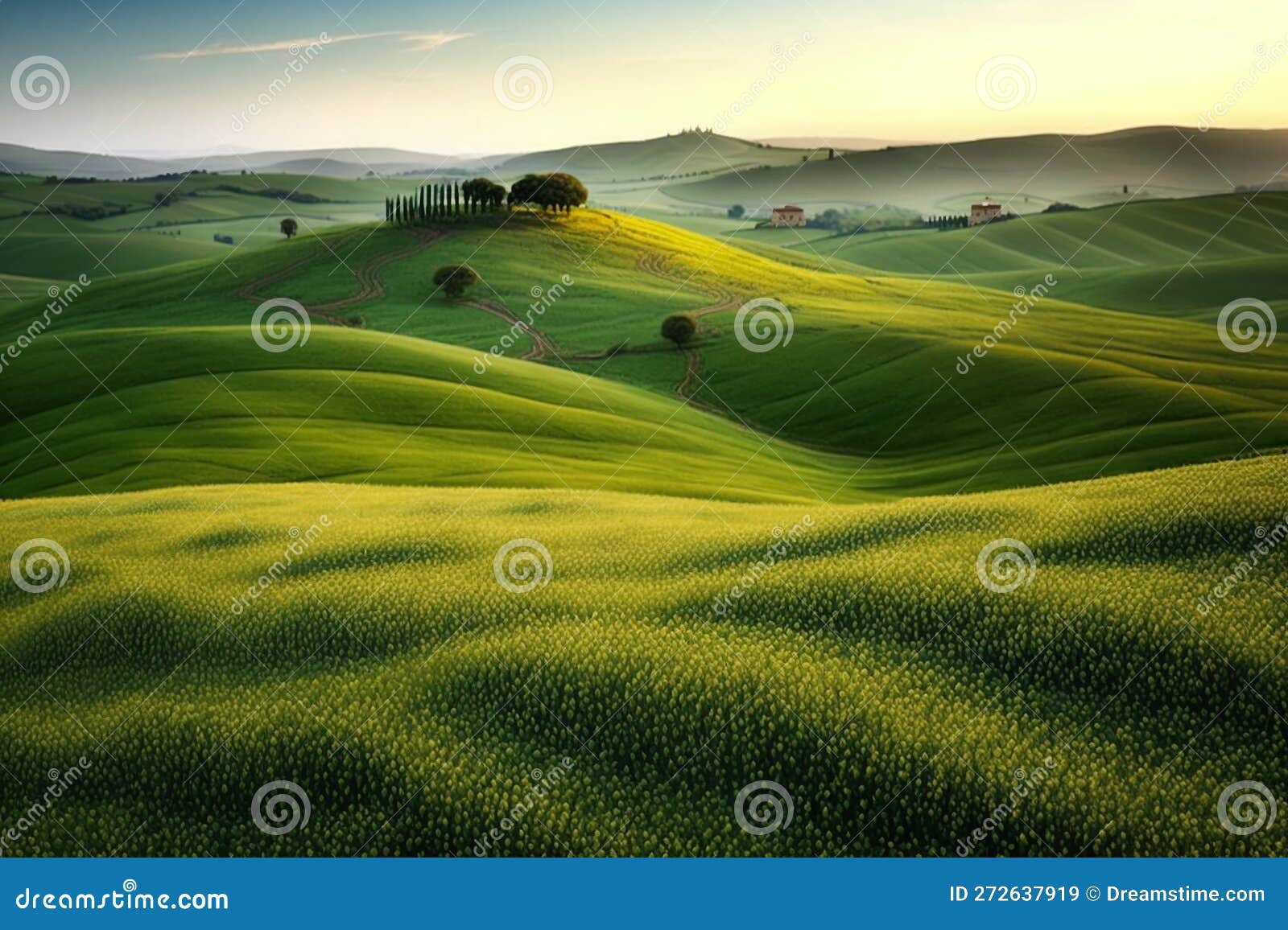 Perfect Field of Spring Grass Stock Illustration - Illustration of ...