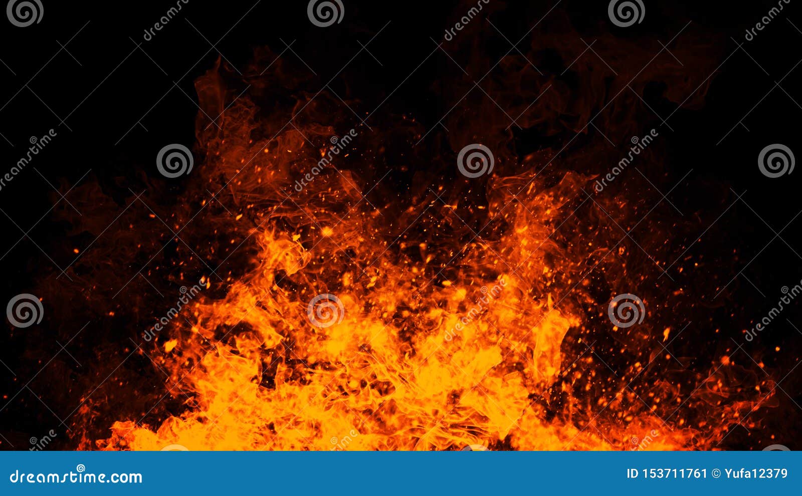 Perftect Fire Particles Embers On Background . Smoke Fog Misty With ...
