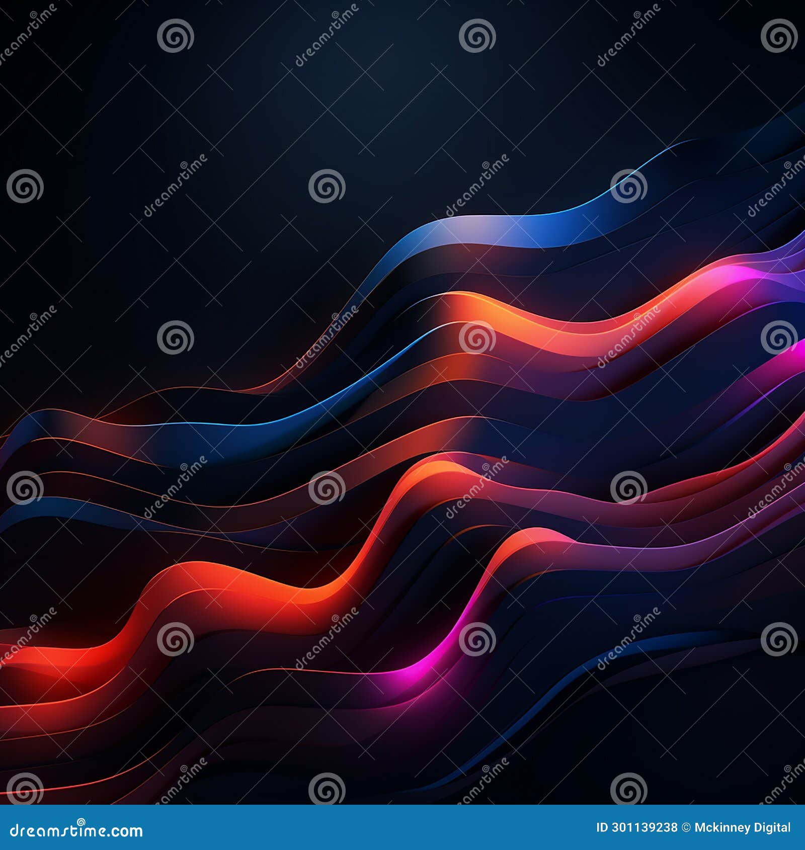 Neon Tech Style Design in Abstract Lines. Stock Illustration ...