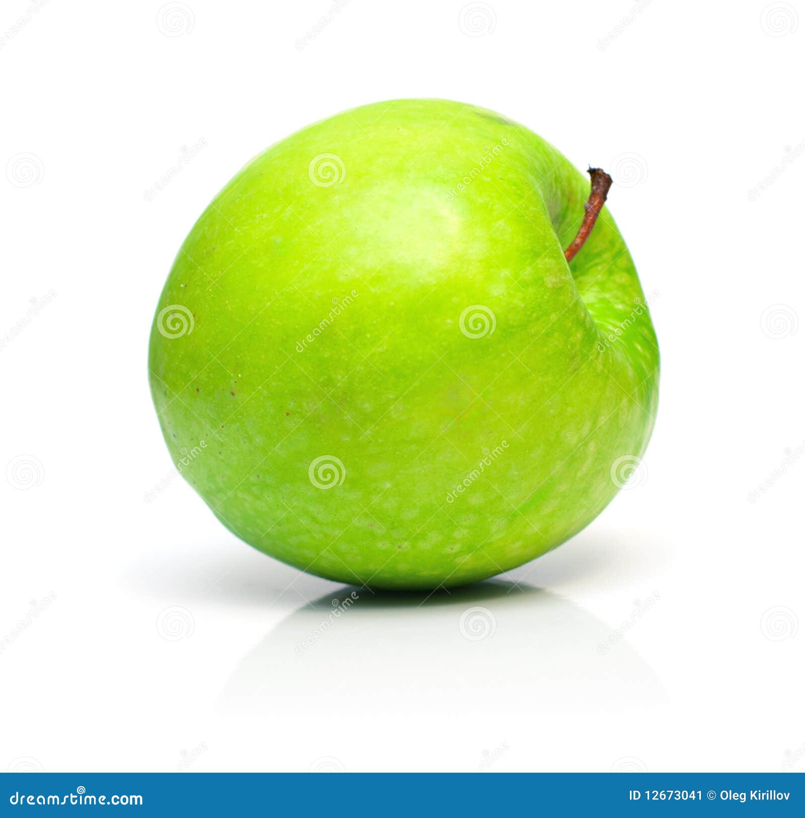 Perfect green apple stock image. Image of shadow, apple - 12673041