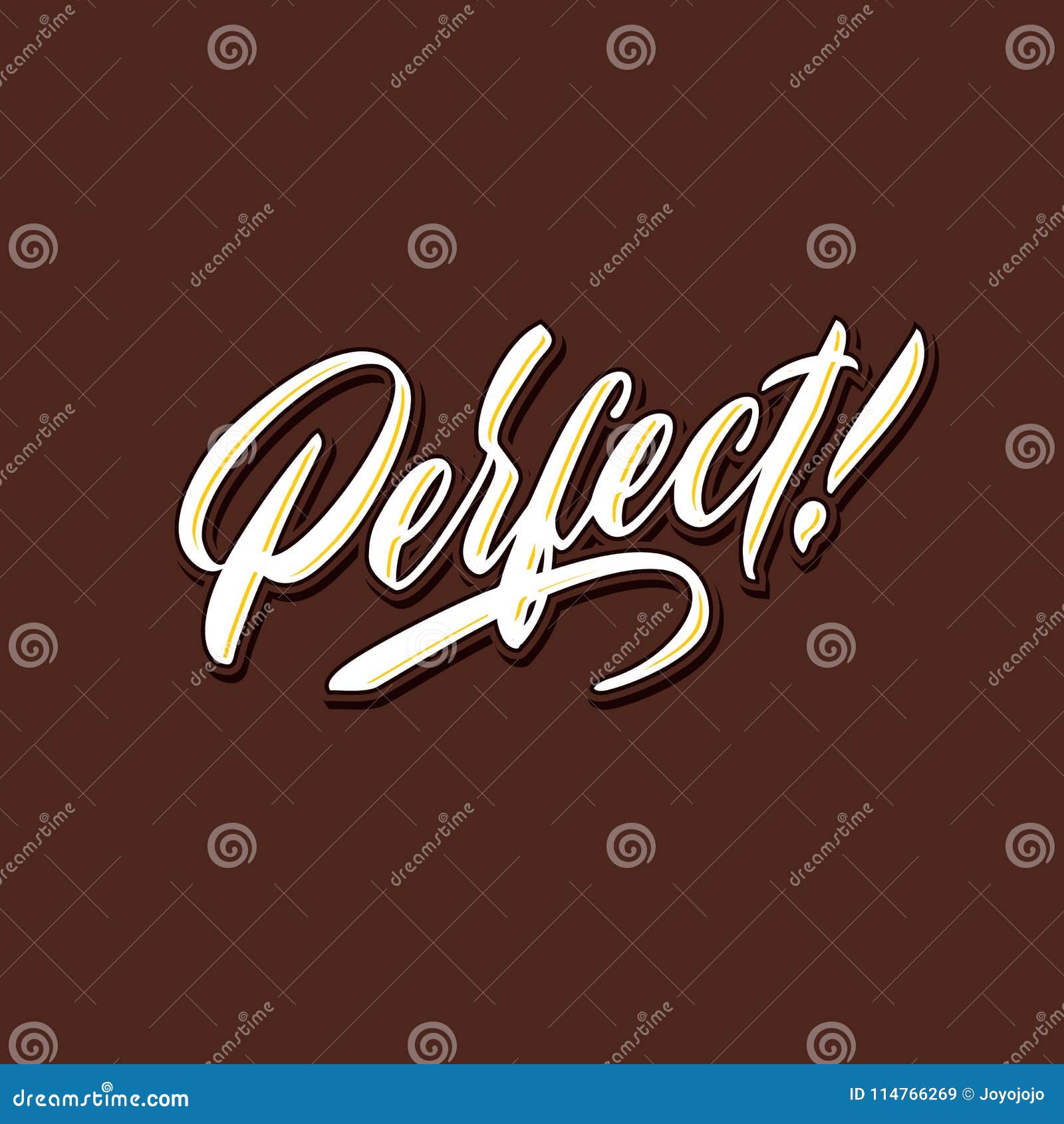 Perfect Hand Lettering Typography Compliment Words Poster Stock Vector ...