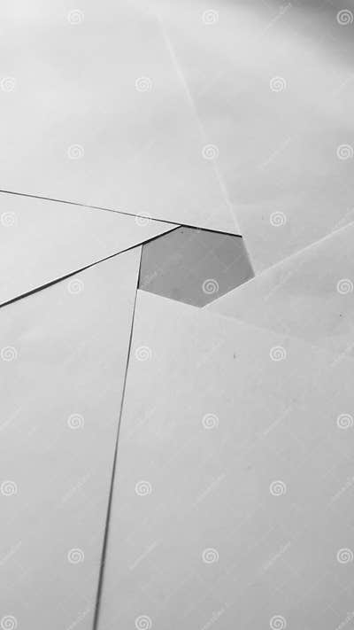 A Perfect Hexagon Arranged Using Paper Stock Photo - Image of hexagon ...