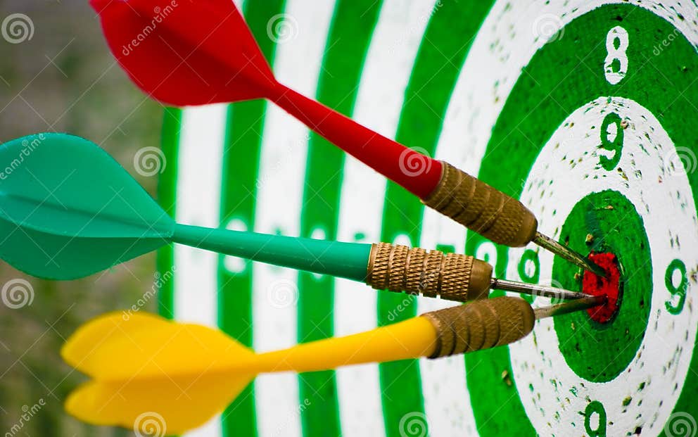 Perfect hit on target stock image. Image of achievement - 10566491