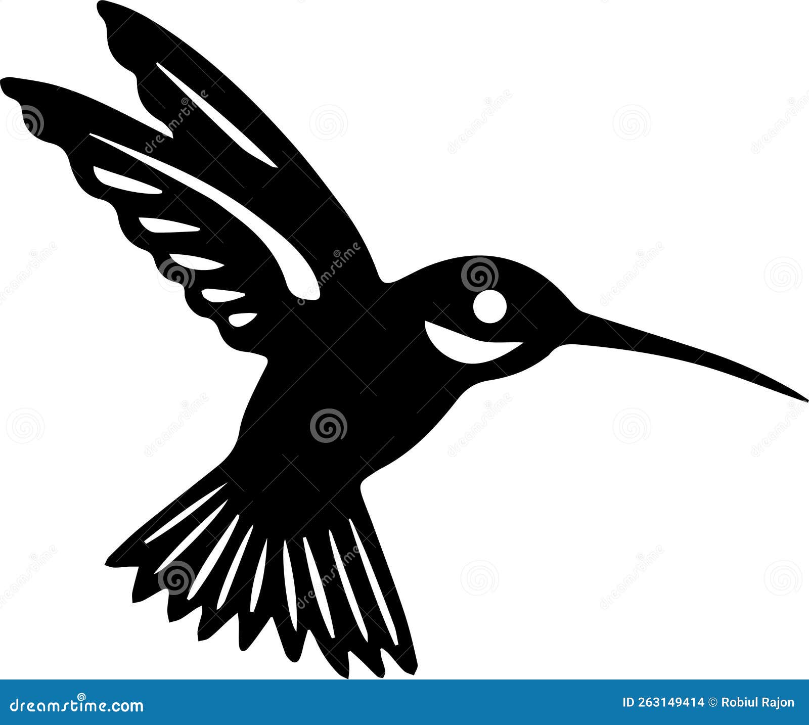Hummingbird Vector stock vector. Illustration of vector - 263149414