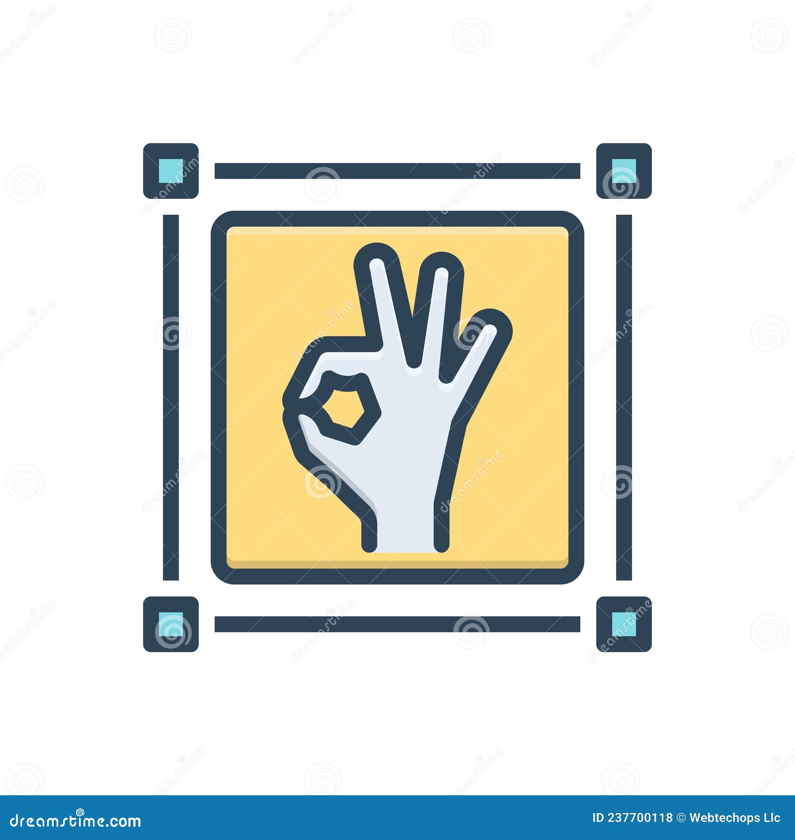 Color Illustration Icon for Perfect, Sure and Okay Stock Illustration ...