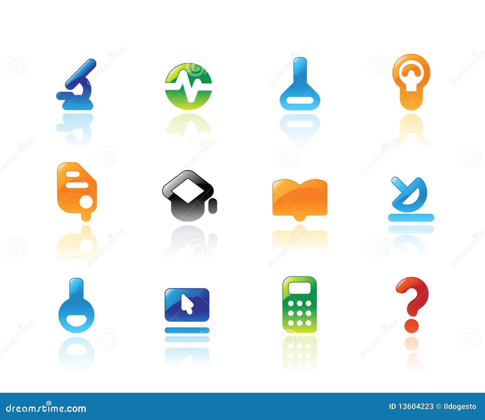 Perfect icons for science stock vector. Illustration of flask - 13604223