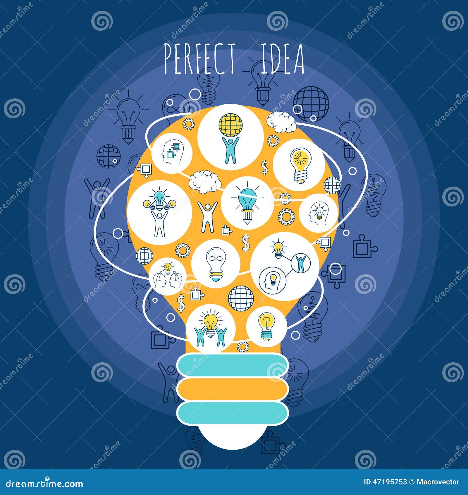 Perfect idea poster stock vector. Illustration of decorative - 47195753