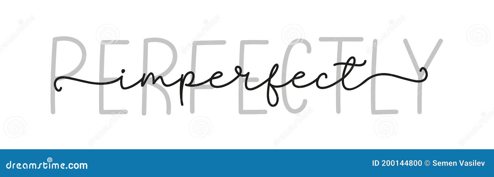 PERFECT IMPERFECT. Simple Lettering Typography Script Words Perfect ...