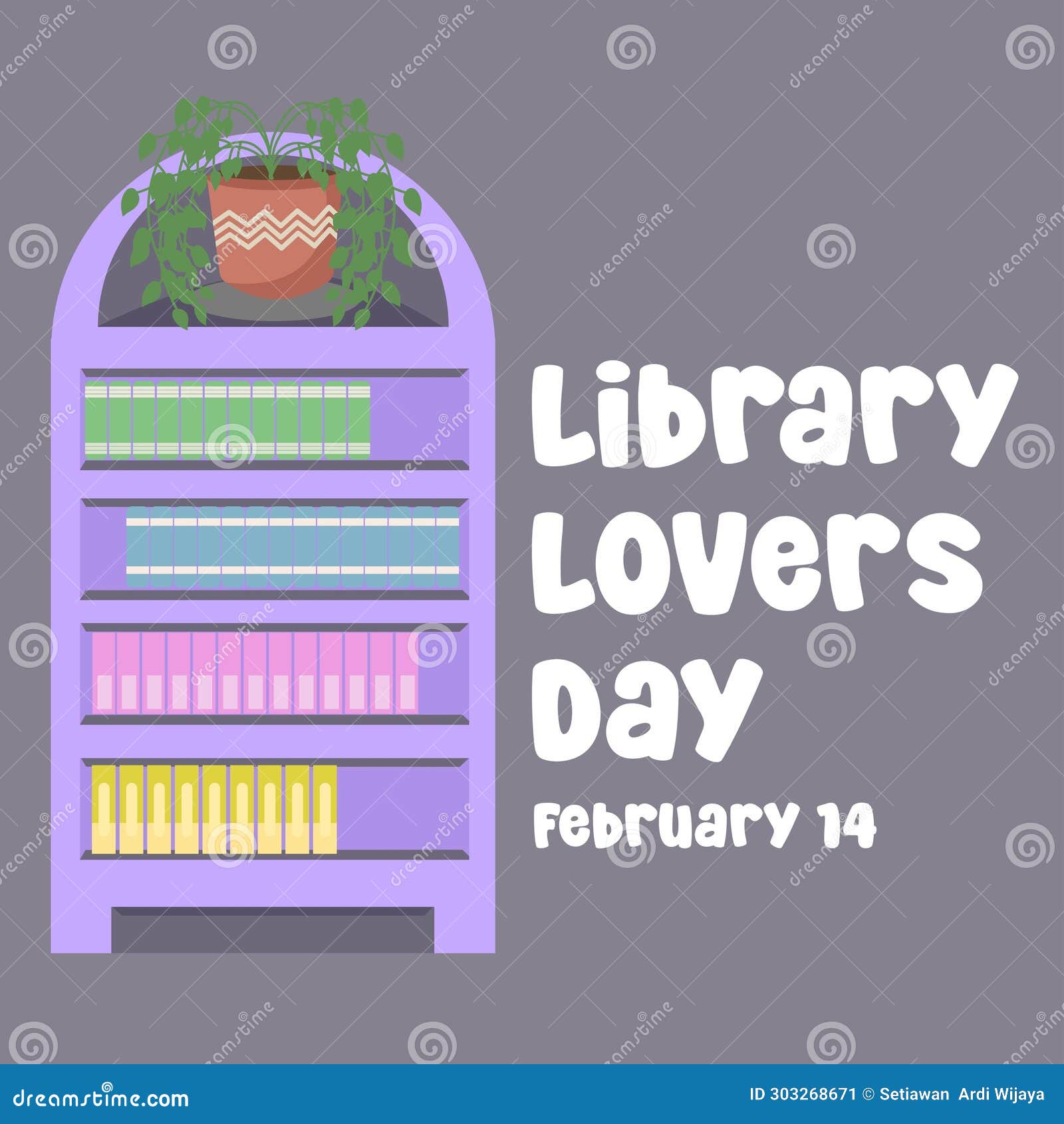For the Perfect Library Lovers Day Celebration, Use this Vector Image ...