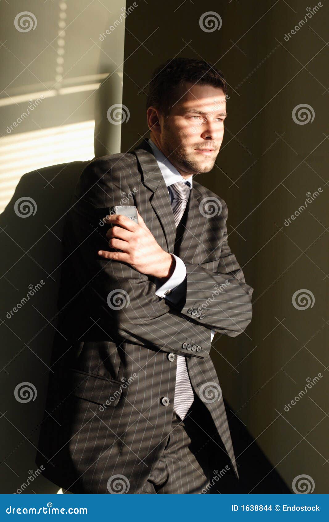 Perfect man with palmtop stock photo. Image of agent, light - 1638844
