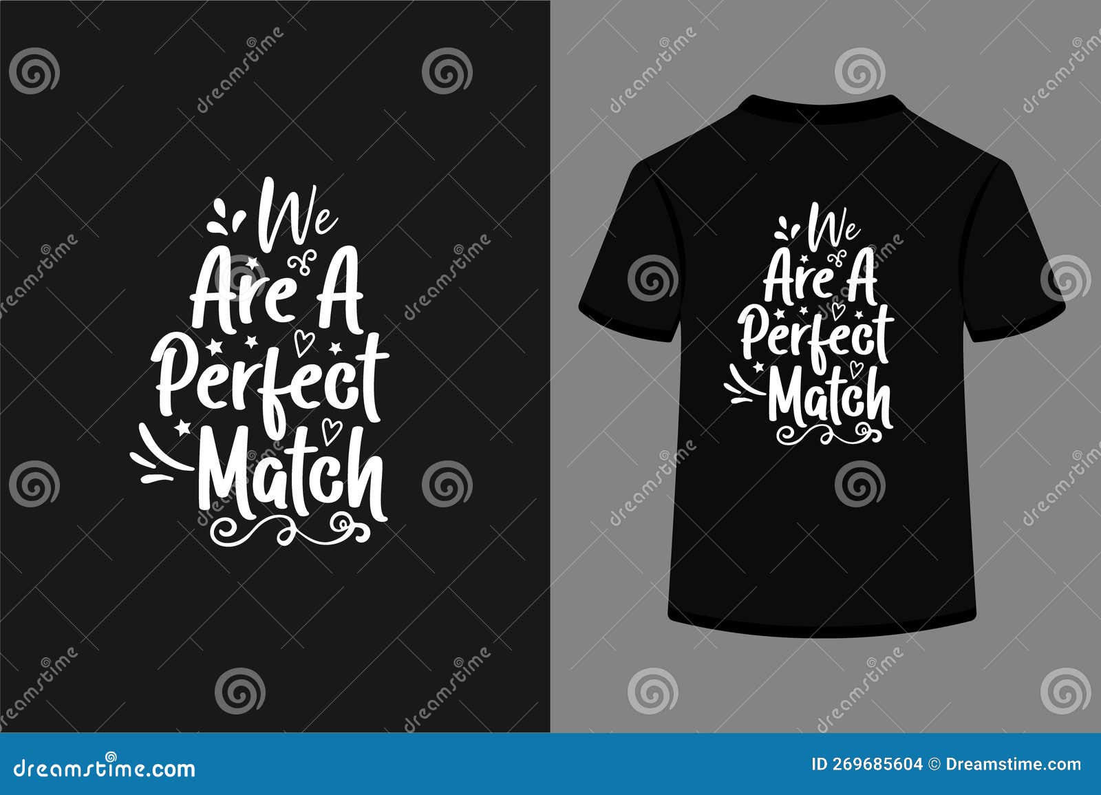 We are a Perfect Match. stock illustration. Illustration of pattern ...