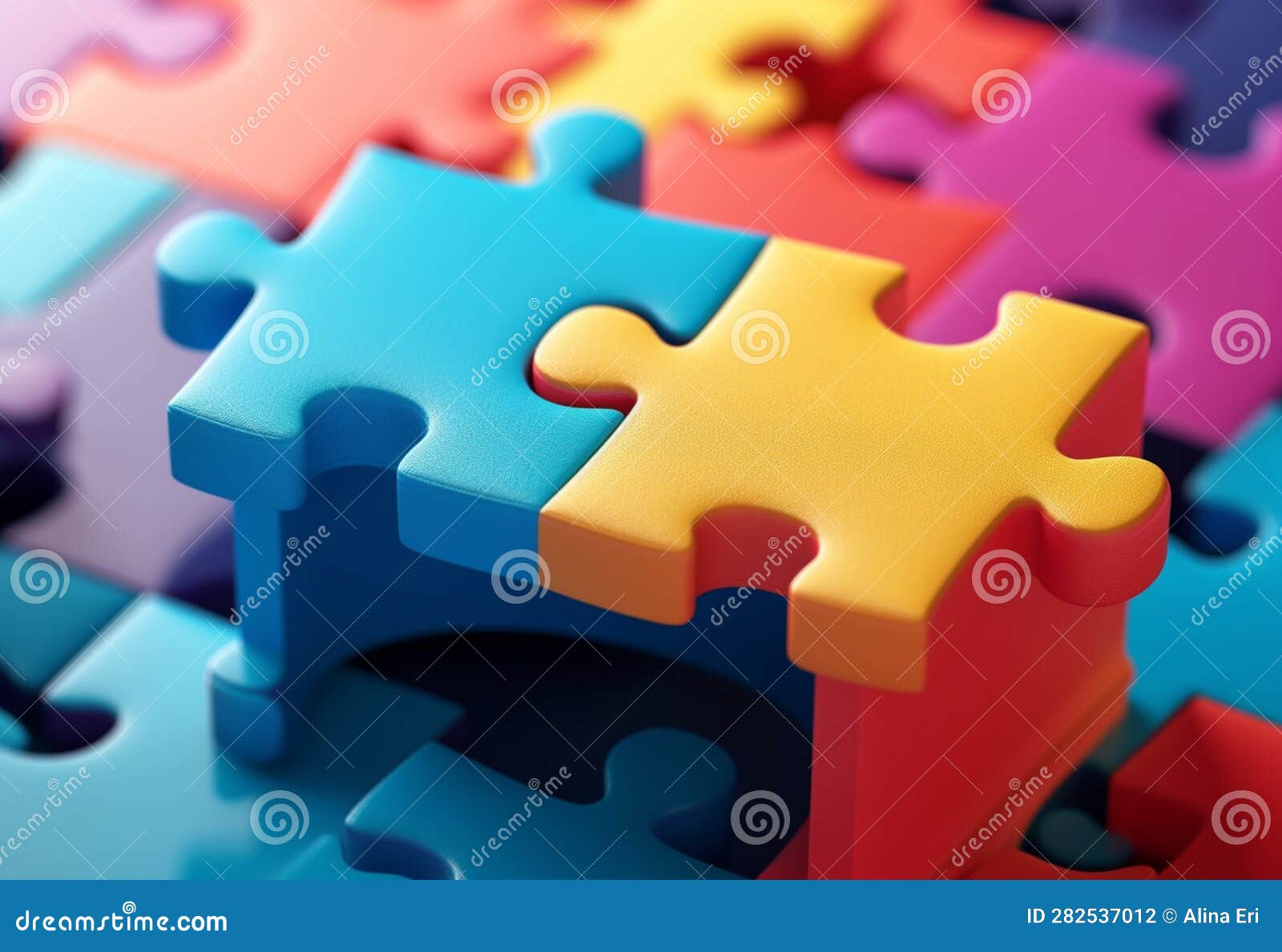 Perfect Match of Two Colorful Puzzle Pieces Stock Illustration ... Perfect Match of Two Colorful Puzzle Pieces Stock Illustration ...