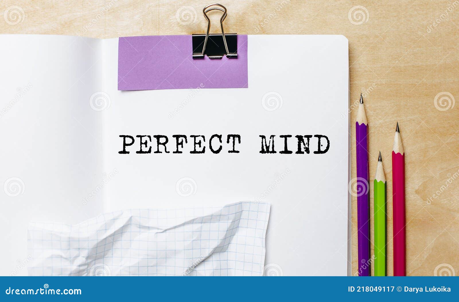 PERFECT MIND Text Written on a Paper with Pencils on the Desk in the ...